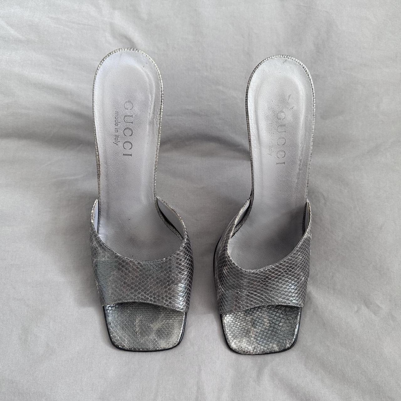 Gucci by Tom Ford 1996 snake print leather mules.... - Depop