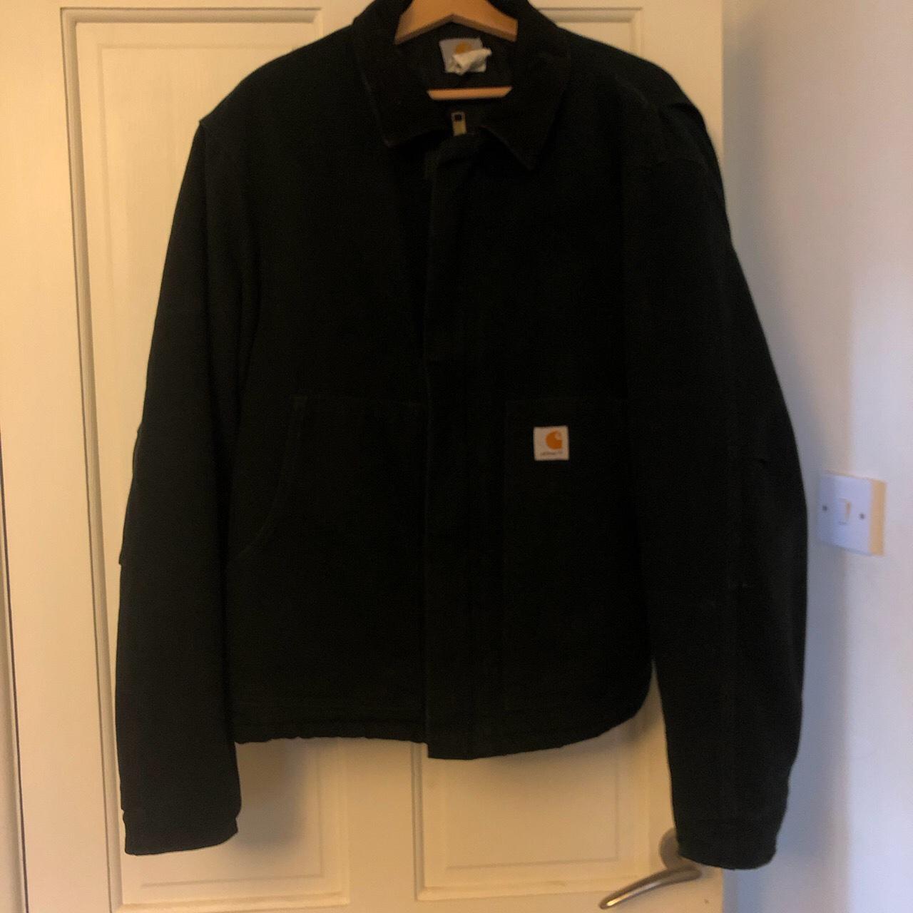Black Carhartt jacket Size large 8/10 condition... - Depop