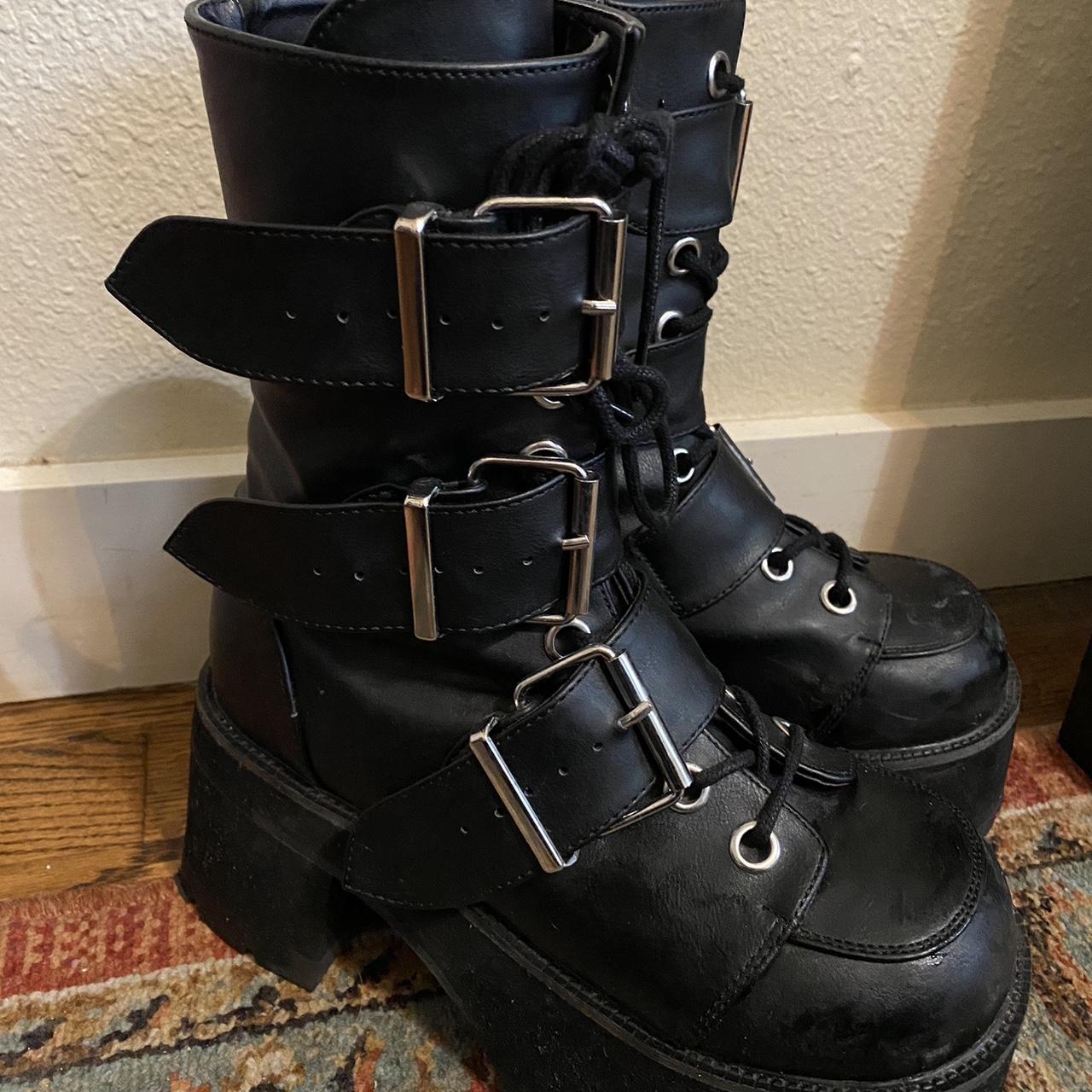 Demonia Women's Black Boots | Depop