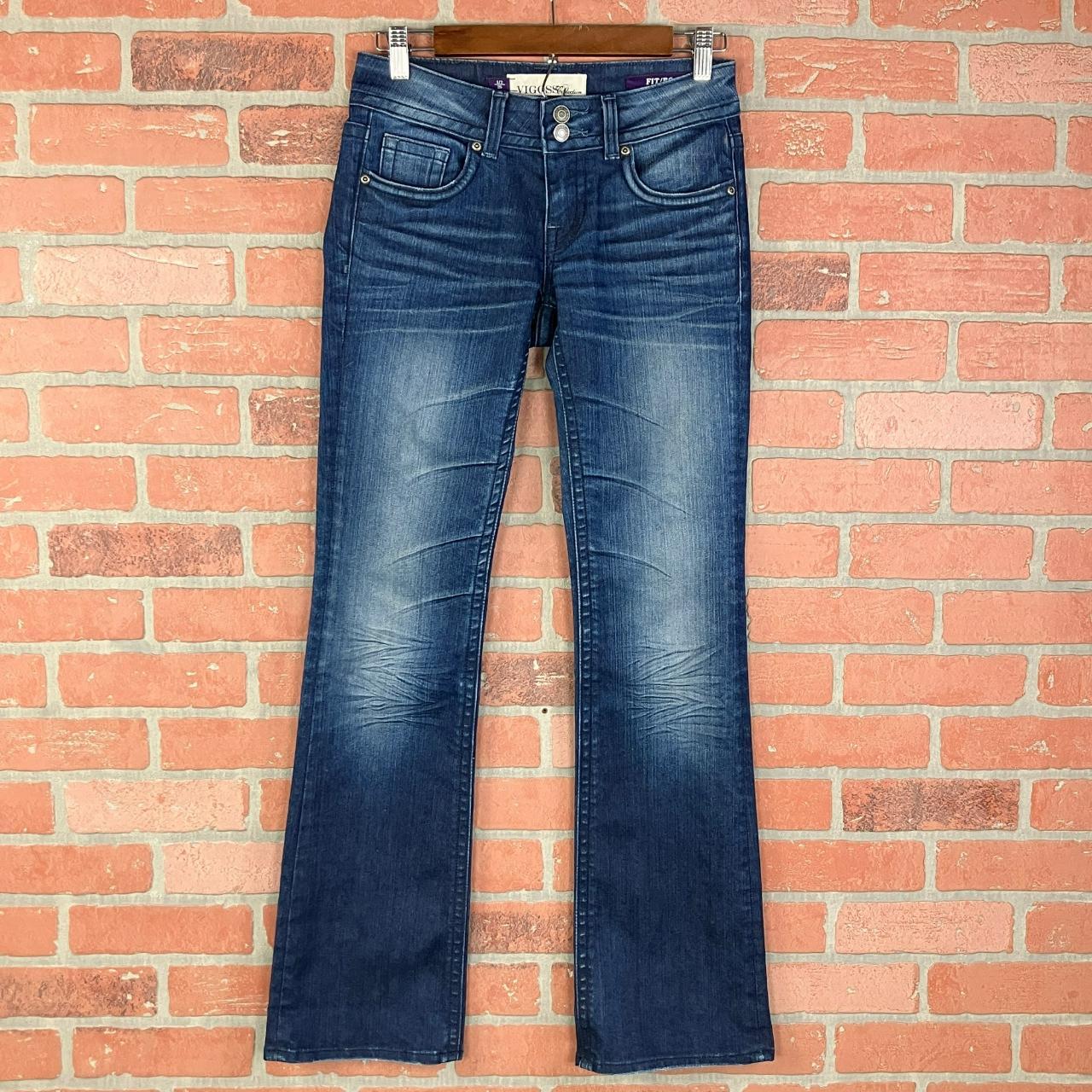 Vigoss Collections Women's Dark Blue Wash Low Rise... - Depop