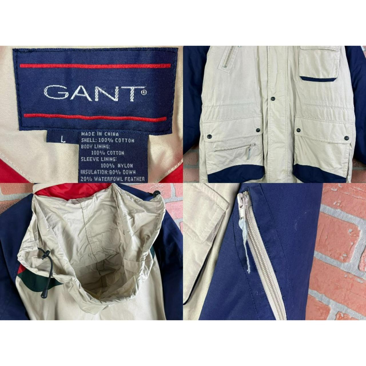 Vintage 90s GANT Men's Colorblock Down & Feather... - Depop