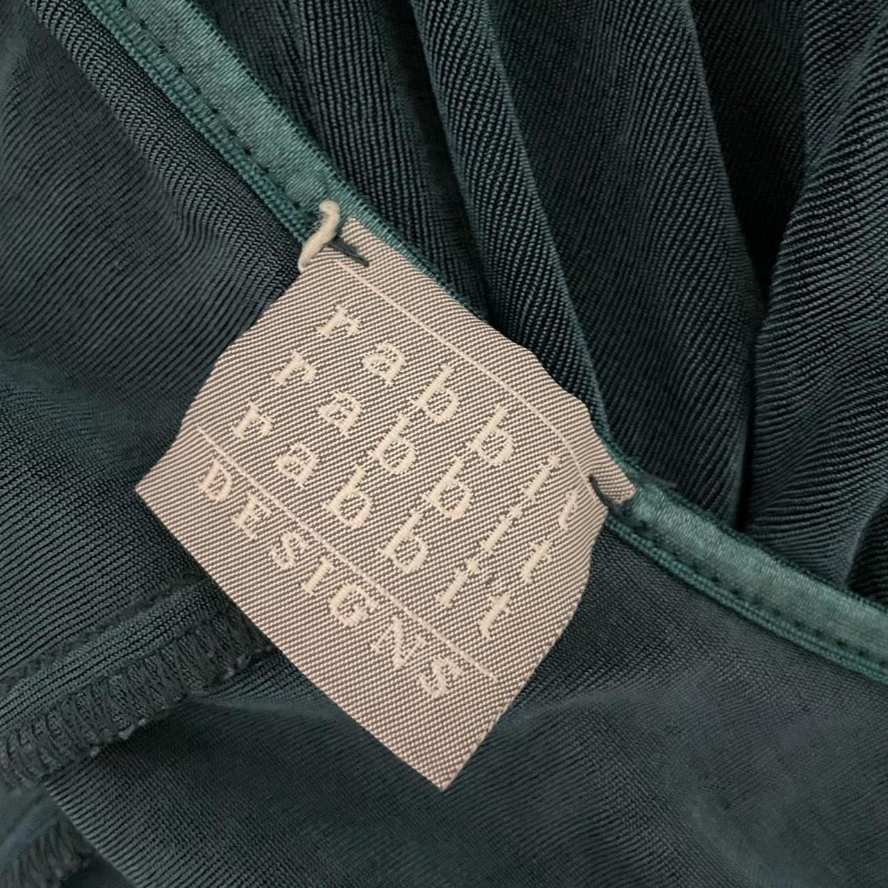 Vintage slinky blue/green dress Rabbit rabbit... | Depop