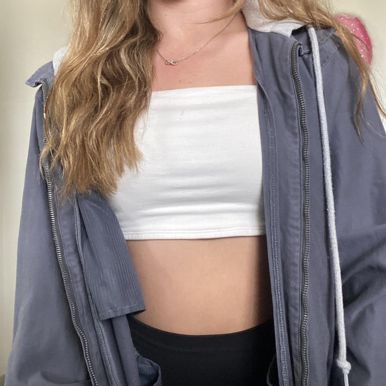 Volcom Women's Blue and Grey Jacket | Depop