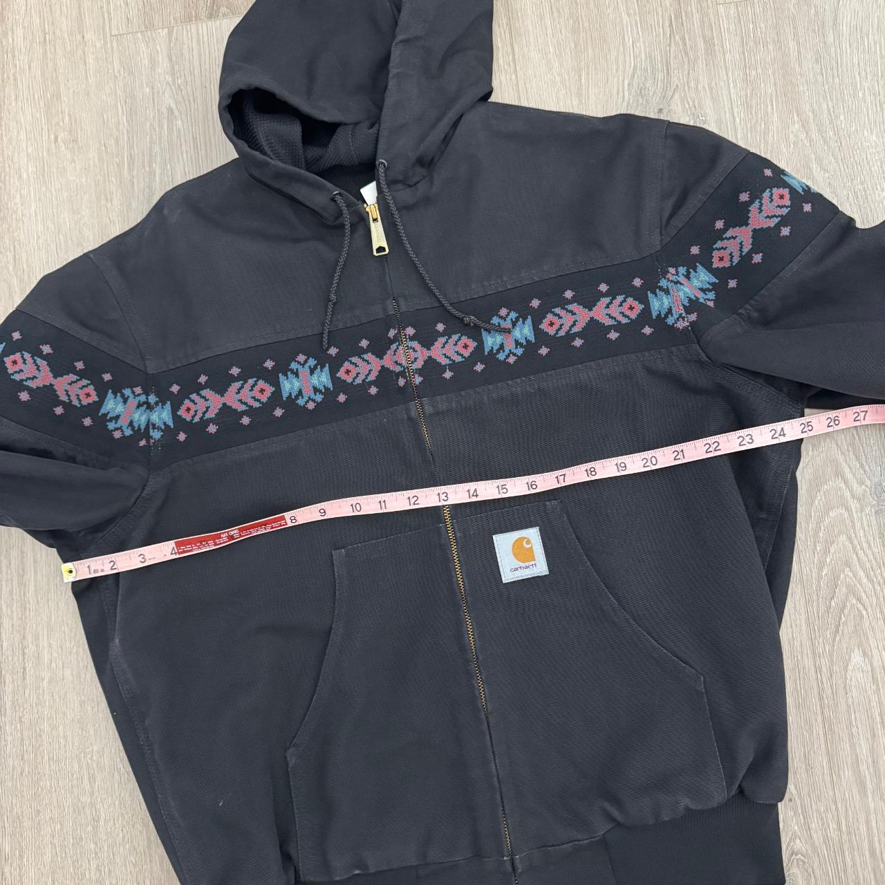 vintage 90s Carhartt Black Aztec Jacket JR0105... | Depop