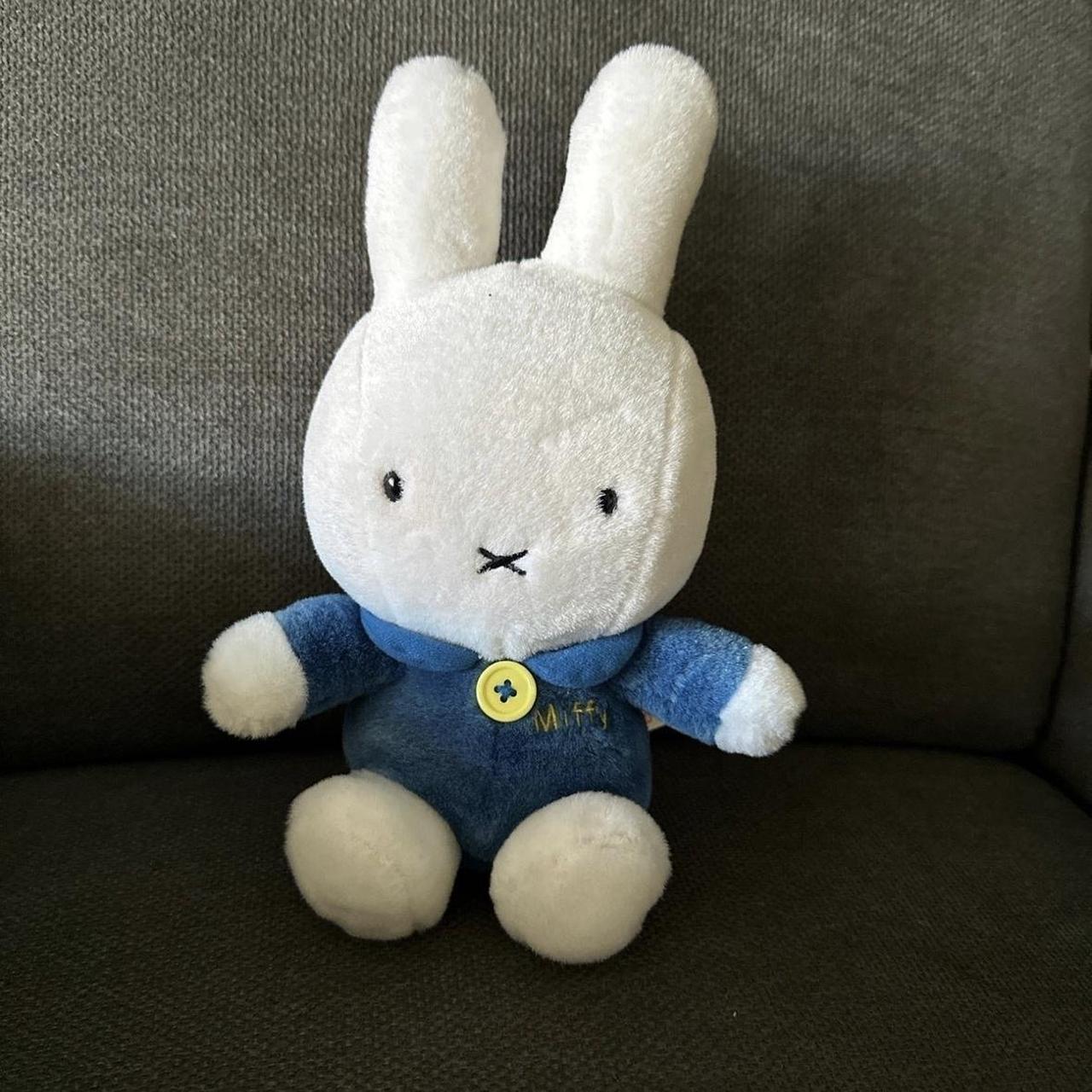Miffy the Rabbit Classic Blue 1998 Plush Item is in... - Depop