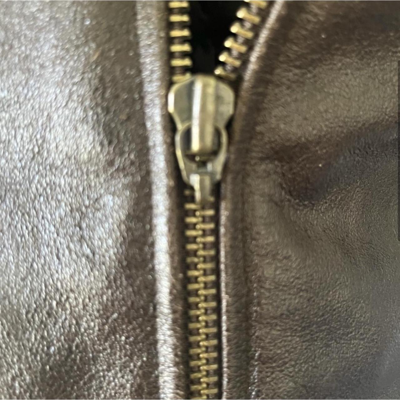 Wilson leather brown leather jacket. Repop. Zipper... - Depop