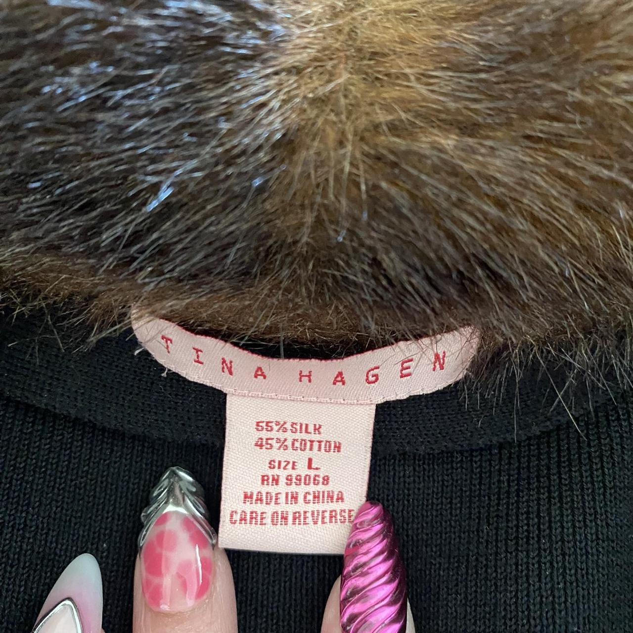 Beautiful vintage early 2000s Tina Hagen faux fur... | Depop