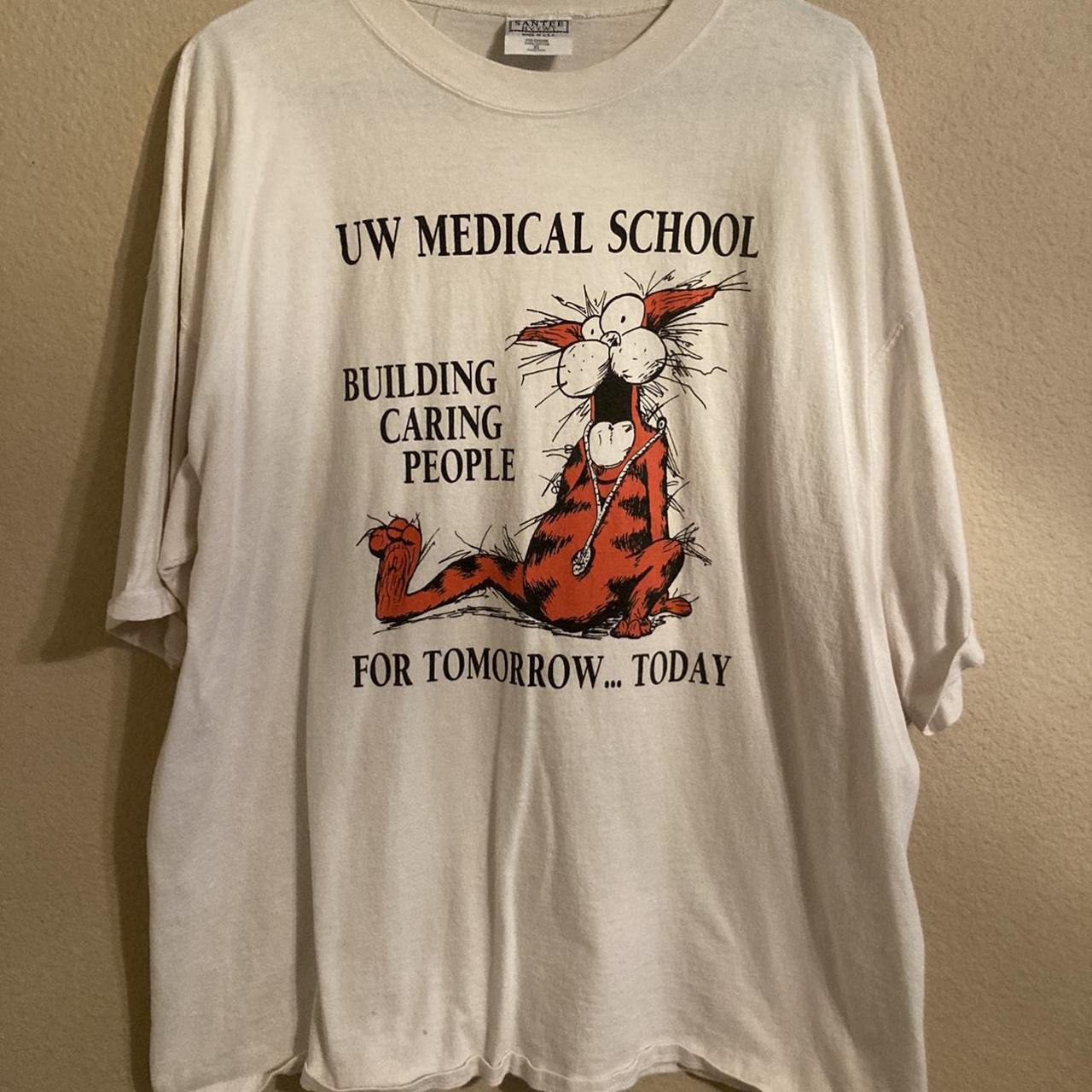 sick cat medical shirt. size XL. nice big & boxy... - Depop