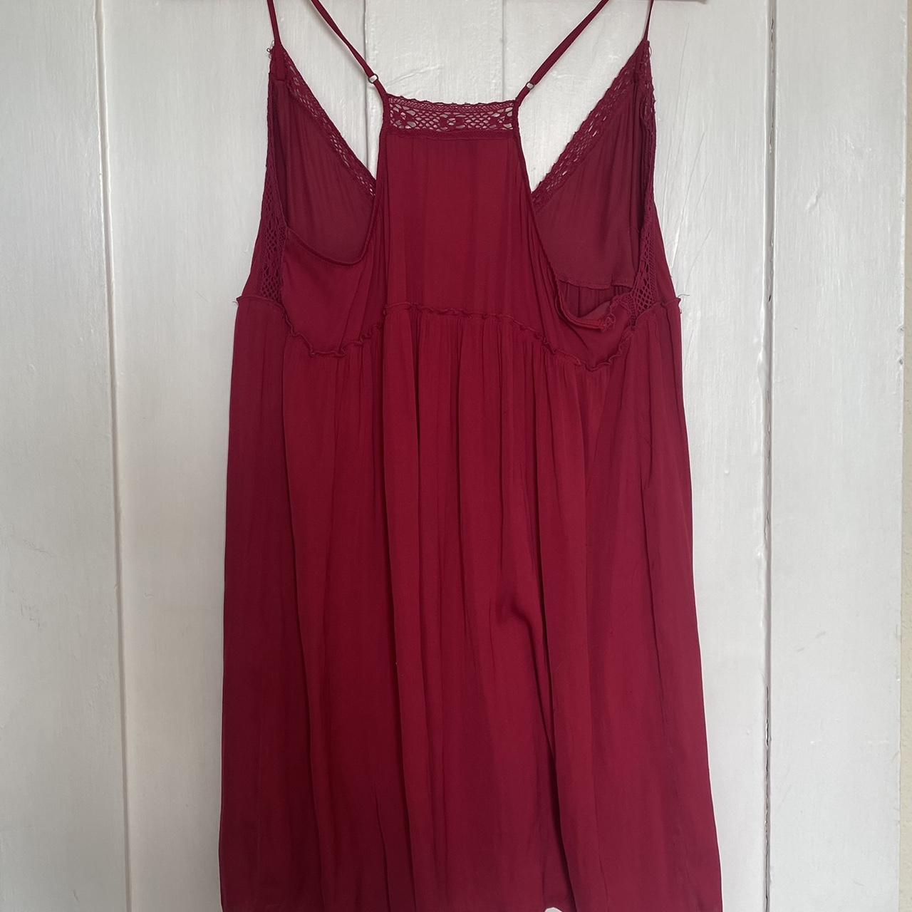 Pink, vintage Etam, strappy racer back, flowy mini... - Depop