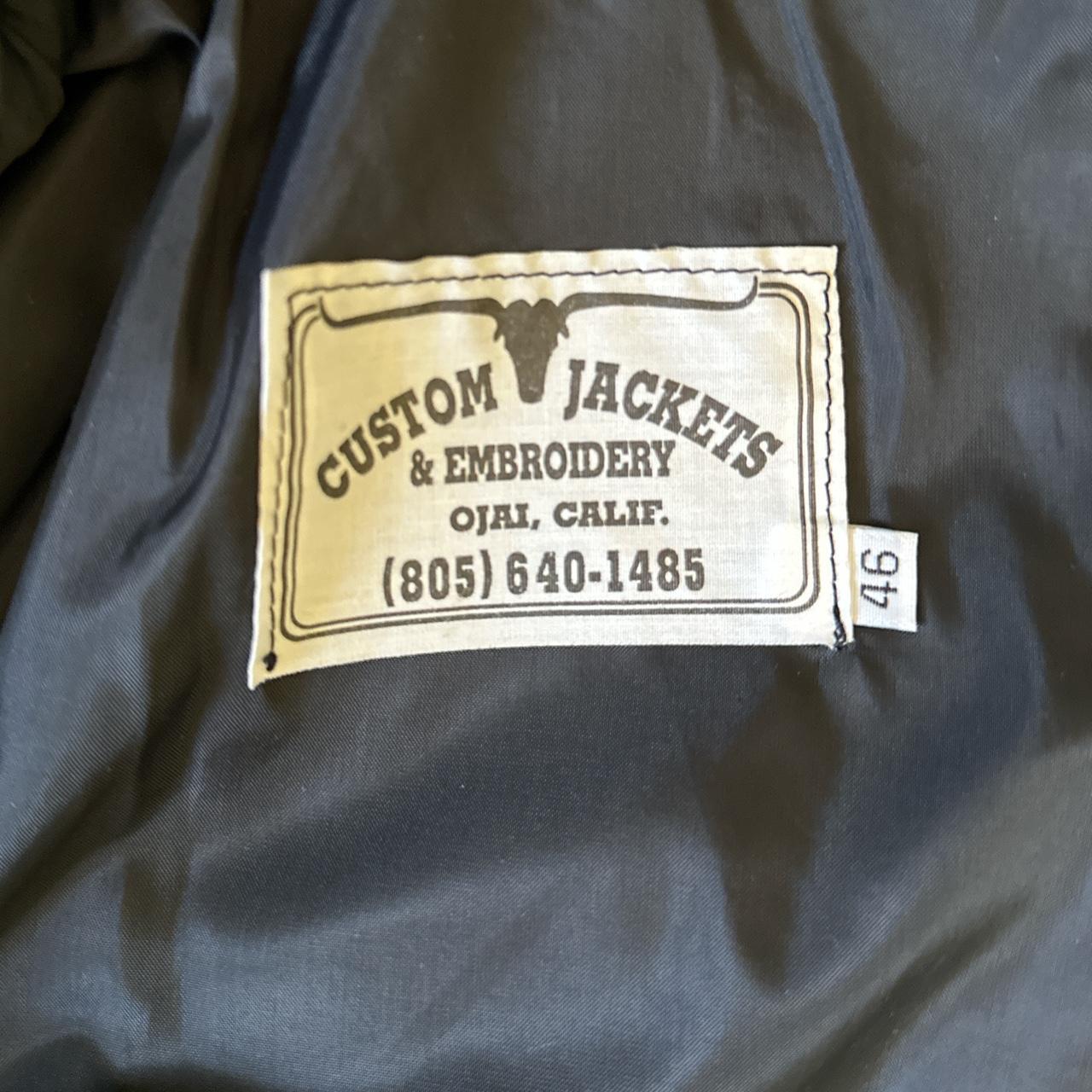 Vintage oversized boxy varsity leather jacket 24 x... - Depop