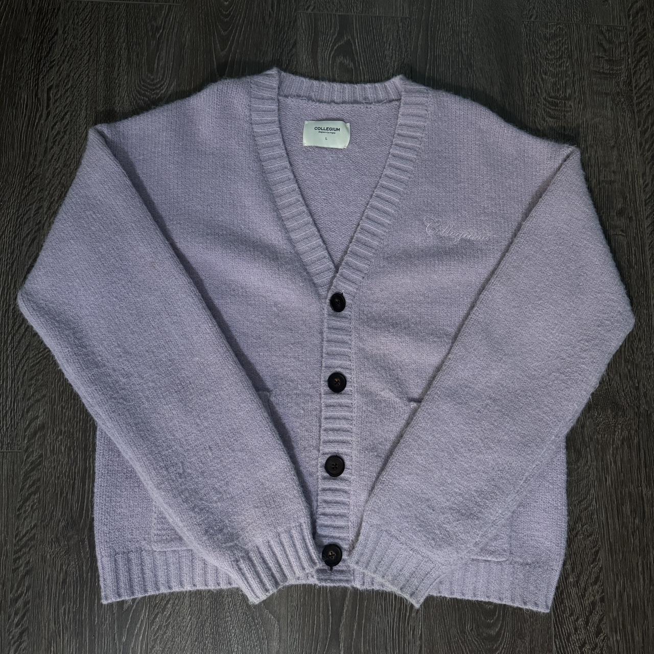 Collegium Lilac Cardigan size L - Depop