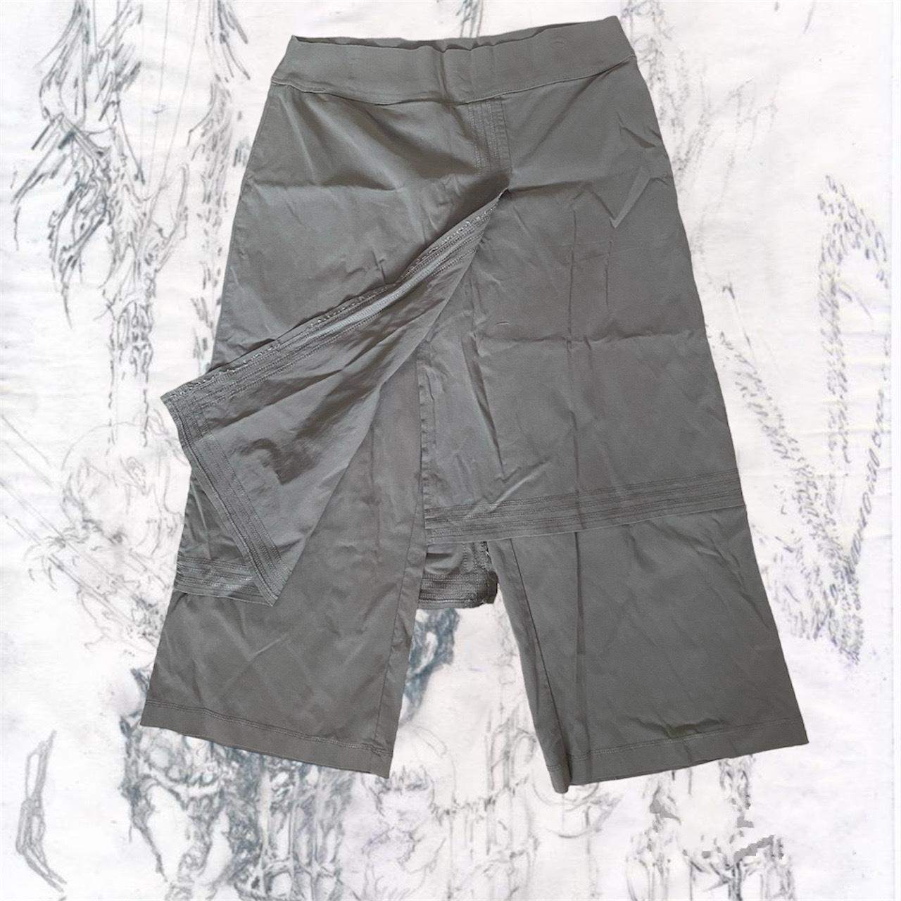 The sickest 90s khaki capris with build in wrap... - Depop