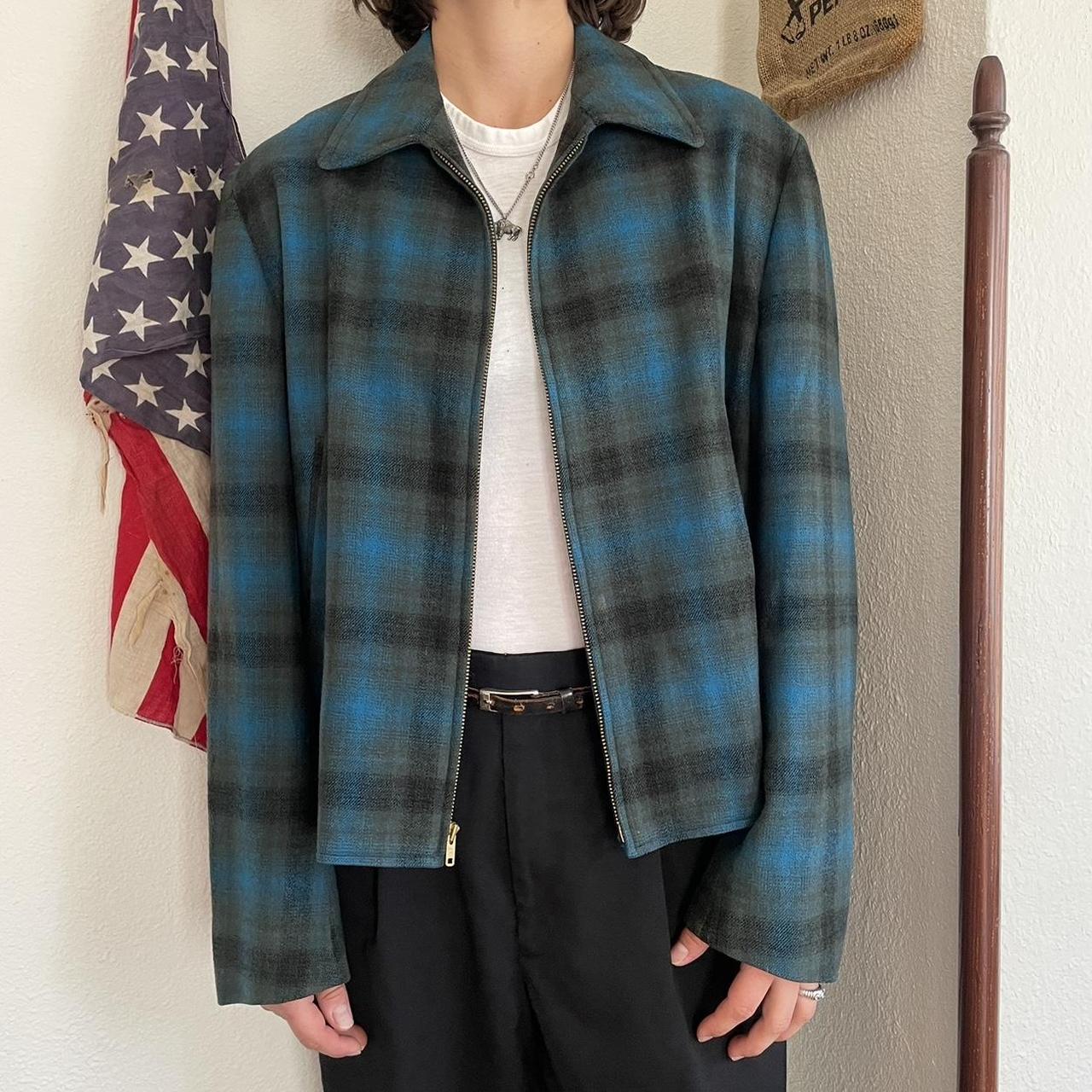 RARE Vintage 1950’s Pendleton Shadow Plaid Rickey... | Depop