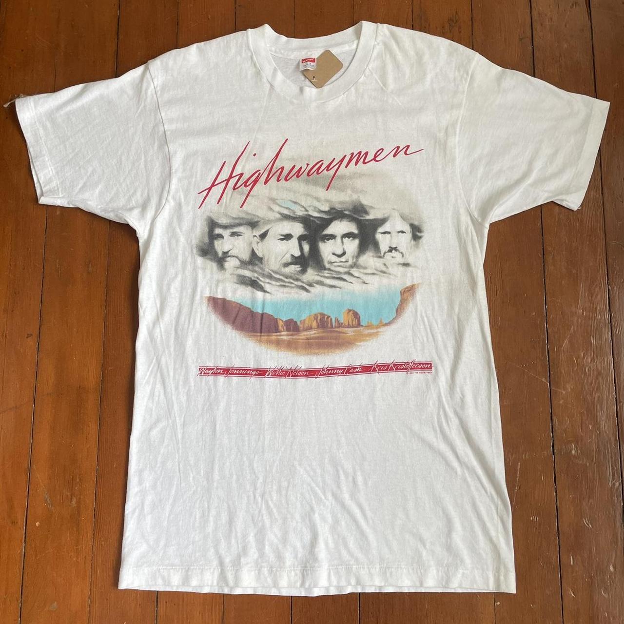 Vintage 1990 90s Highwaymen Band Tee Shirt Size L... | Depop