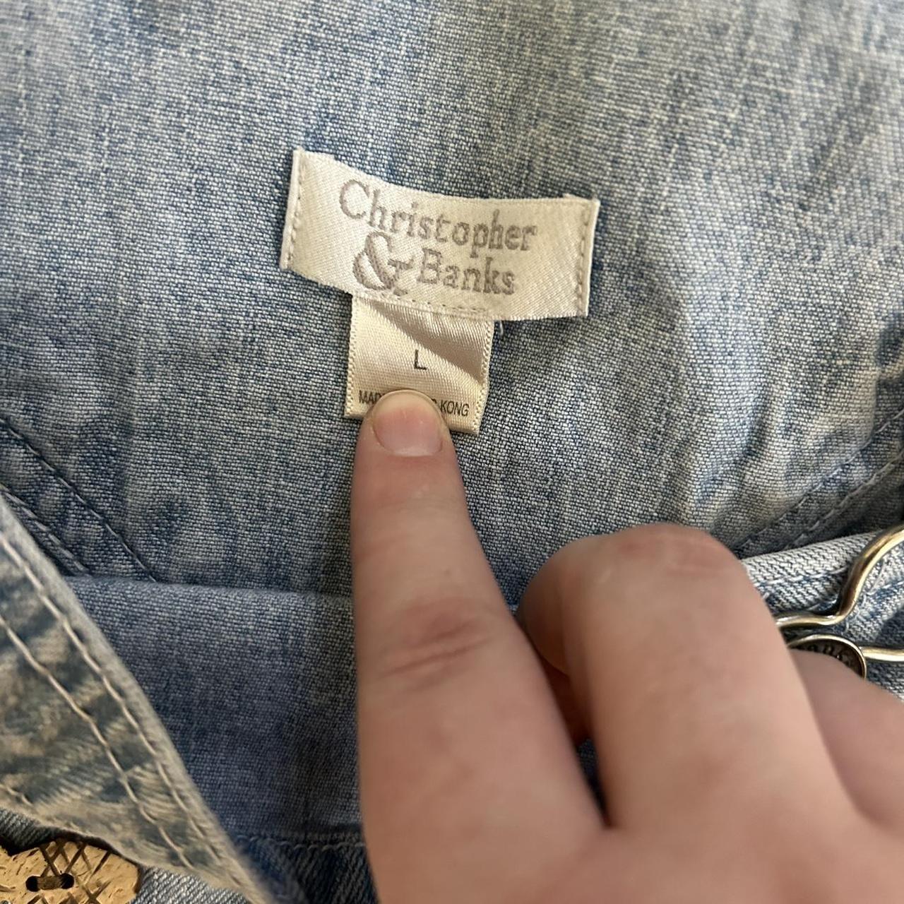 y2k embroidered fish denim overall shorts by... - Depop