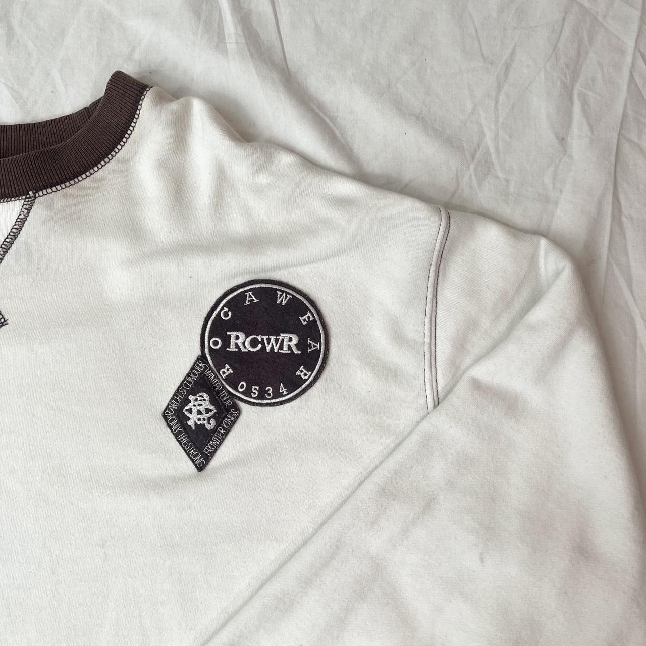 brown white green rocawear letter patch... - Depop