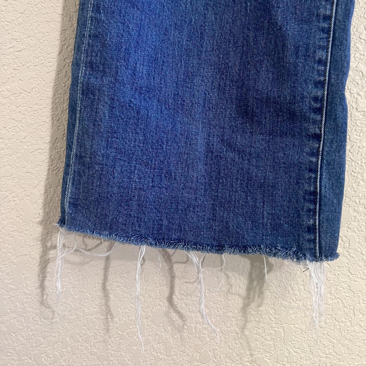 High rise wide leg blue jeans with button fly #jeans - Depop