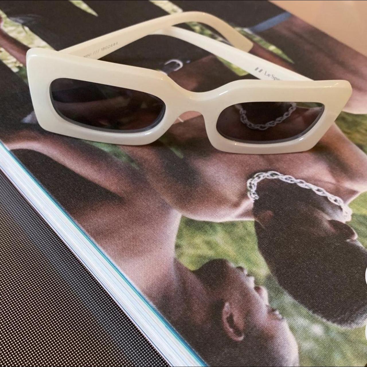 LE SPECS Damn! Rectangle Frame Acetate Sunglasses in... - Depop