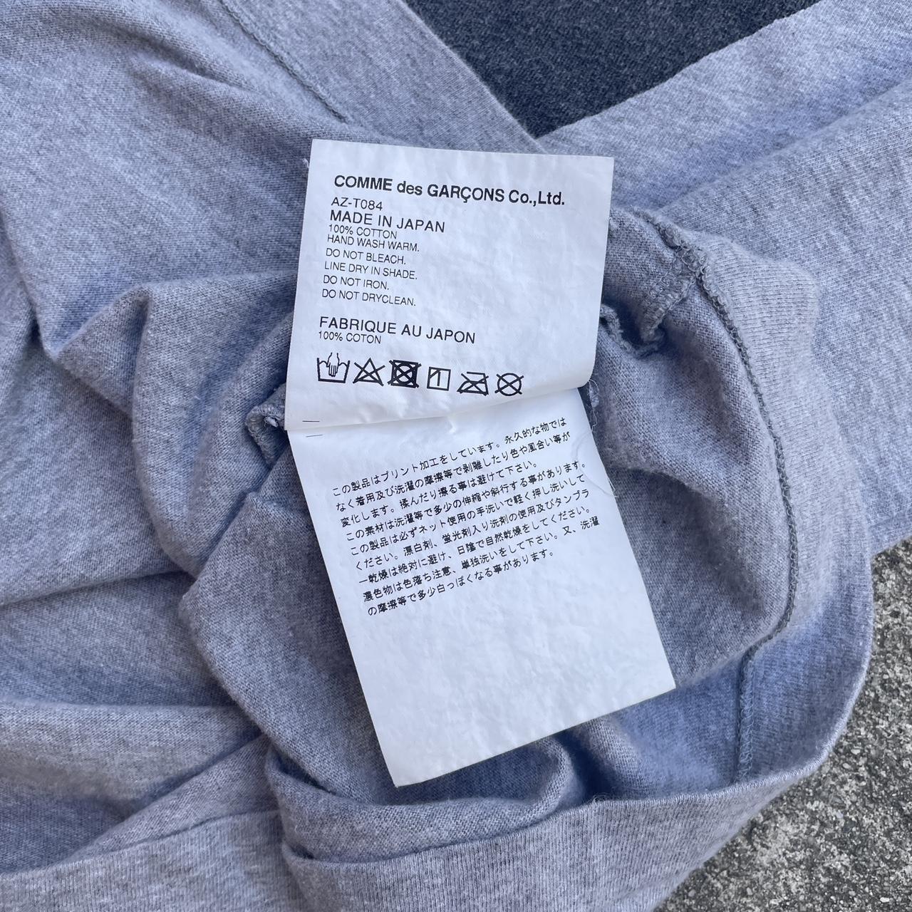 Comme des Garçons Play Men's Grey and Black T-shirt | Depop