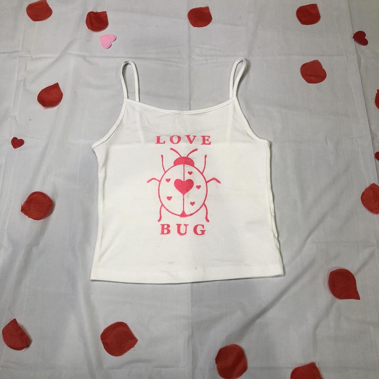 Love Bug Tank top - Size small cropped... - Depop