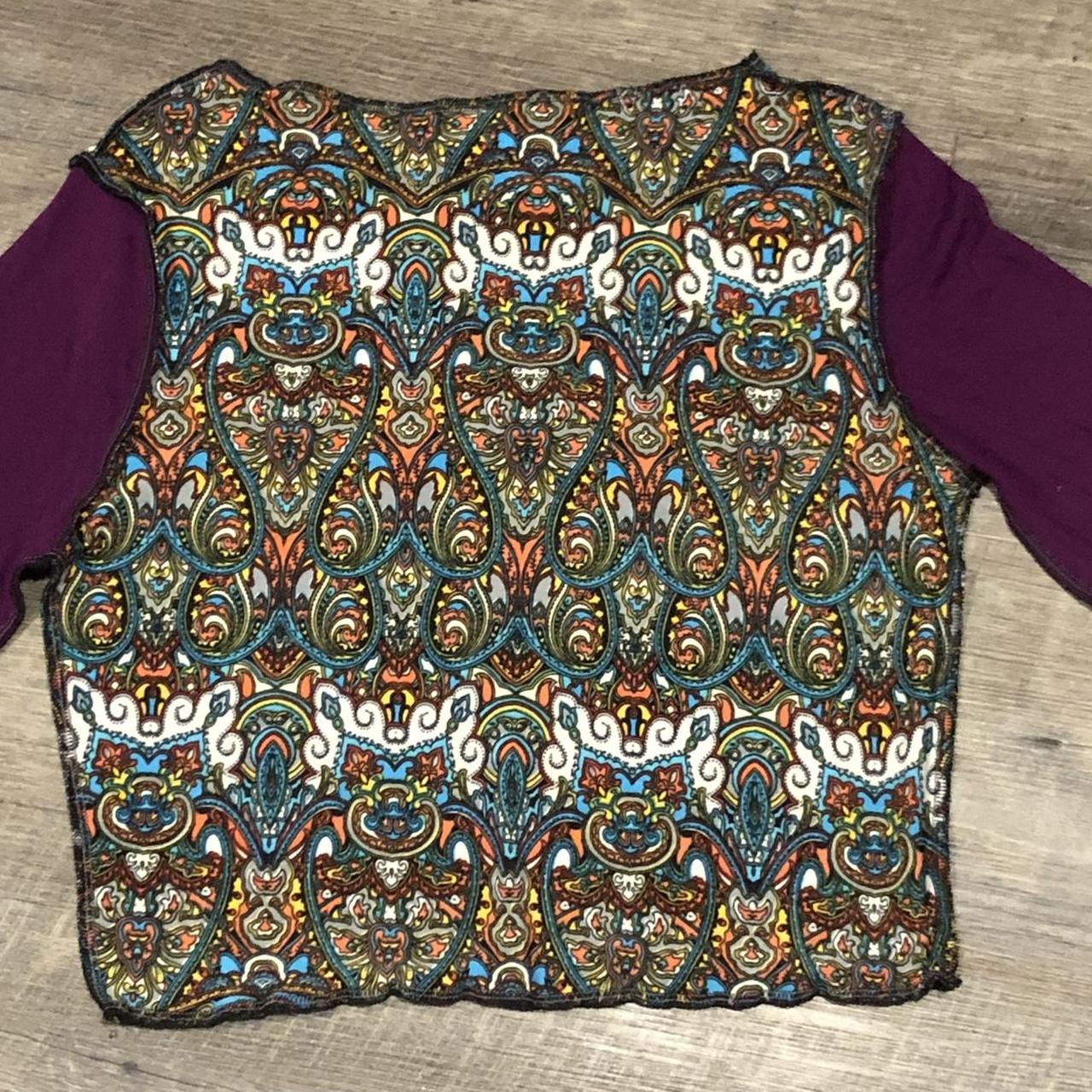 Handmade patchwork cross long sleeve Size medium -... - Depop