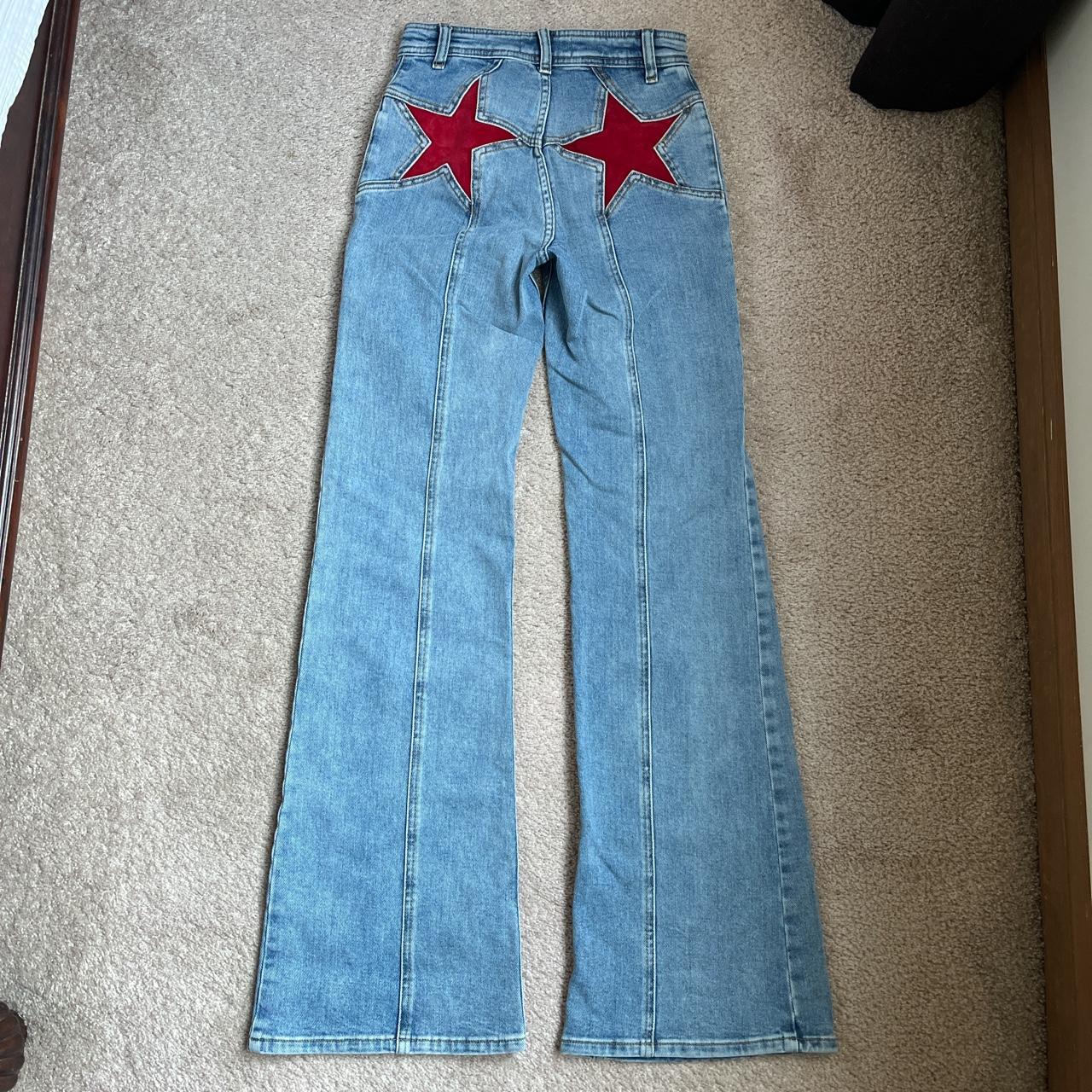FREE PEOPLE FIRECRACKER JEANS worn ONCE high waisted... - Depop