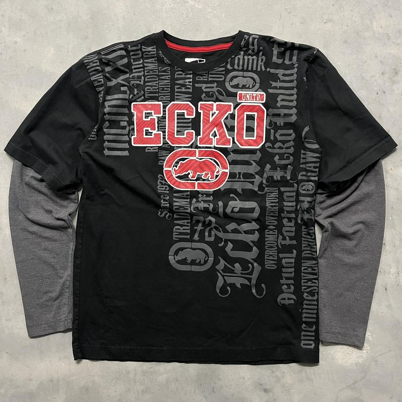 y2k Ecko Longsleeve. 2000s Cyber Grunge Ecko Skater... - Depop