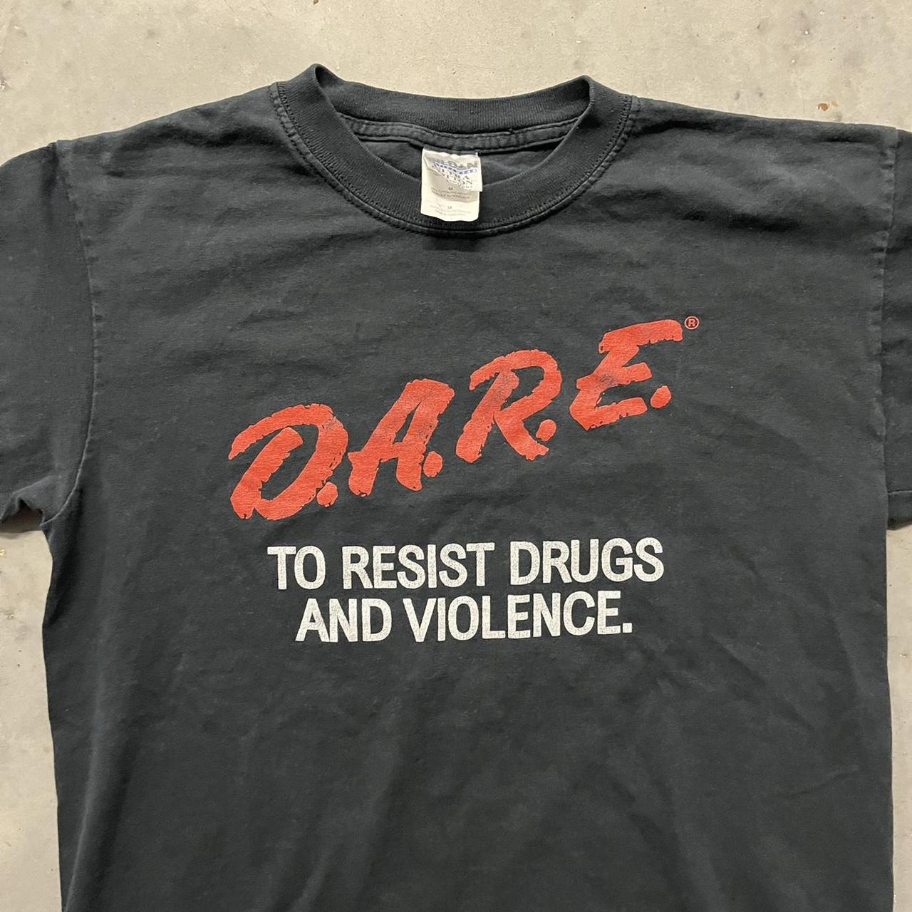 Vintage Y2K/2000s DARE Anti Drug Graphic Tee! Great... - Depop