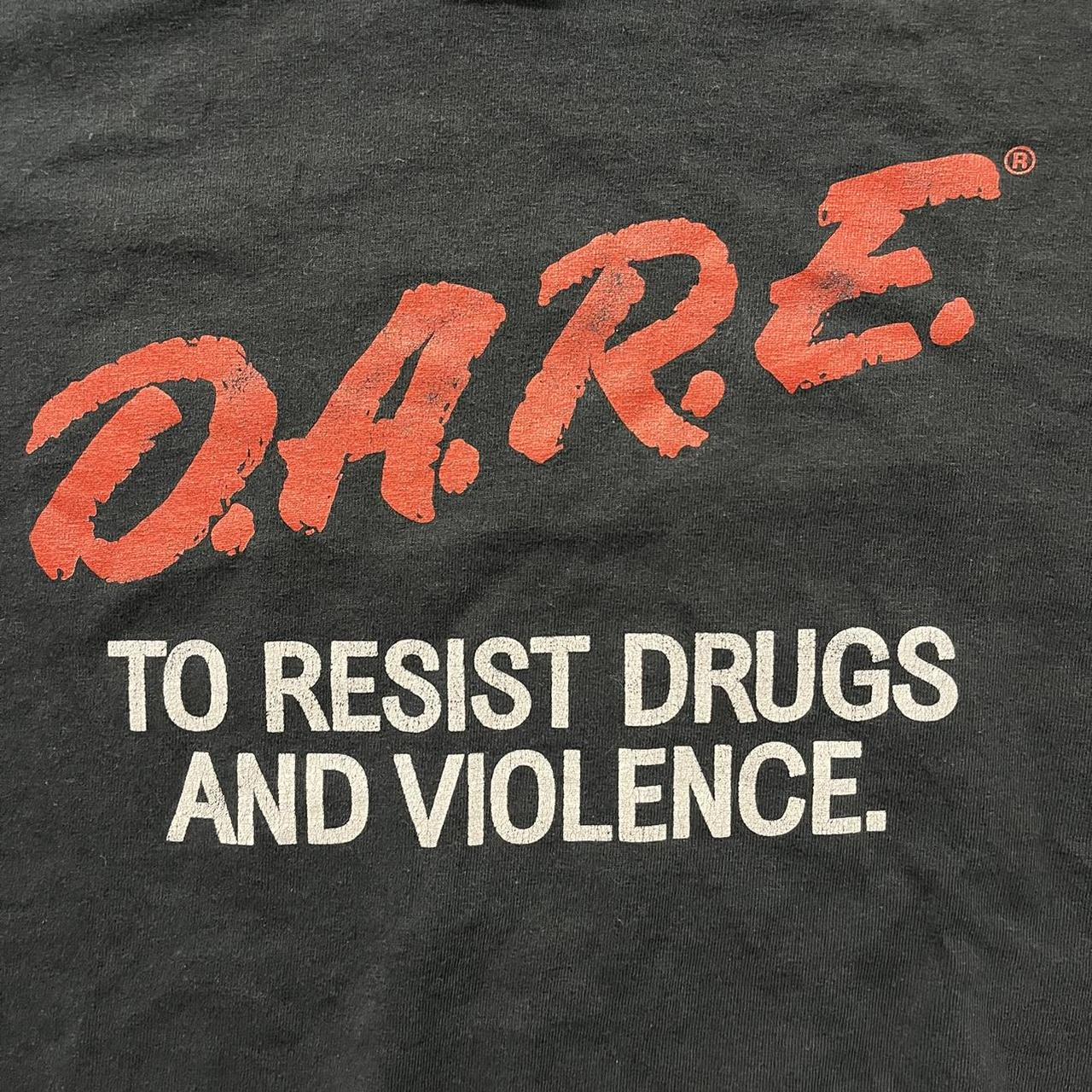 Vintage Y2K/2000s DARE Anti Drug Graphic Tee! Great... - Depop