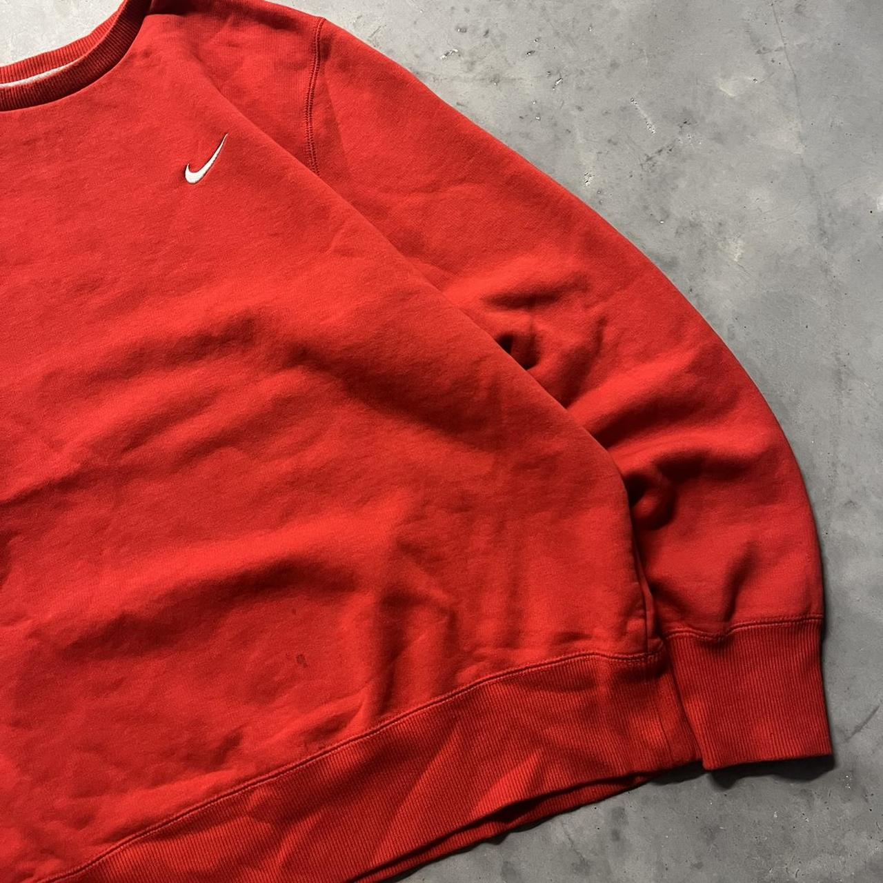 Vintage Y2K/2000s Red Nike Swoosh Essential... - Depop
