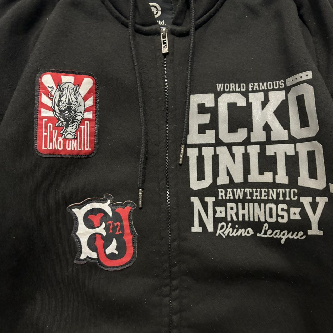 Vintage Y2K/2000s Grunge Black Ecko Unltd. Patchwork... - Depop