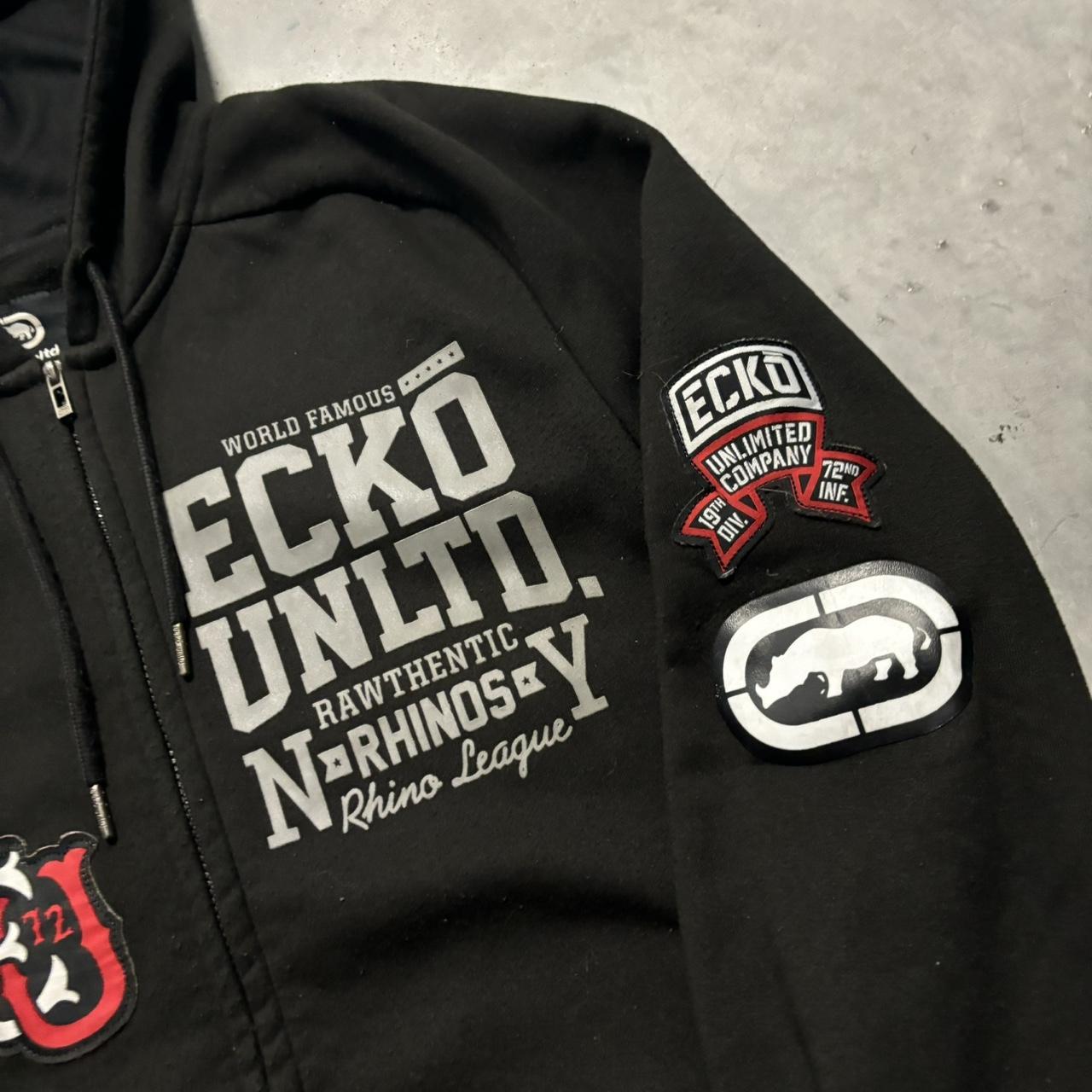 Vintage Y2K/2000s Grunge Black Ecko Unltd. Patchwork... - Depop