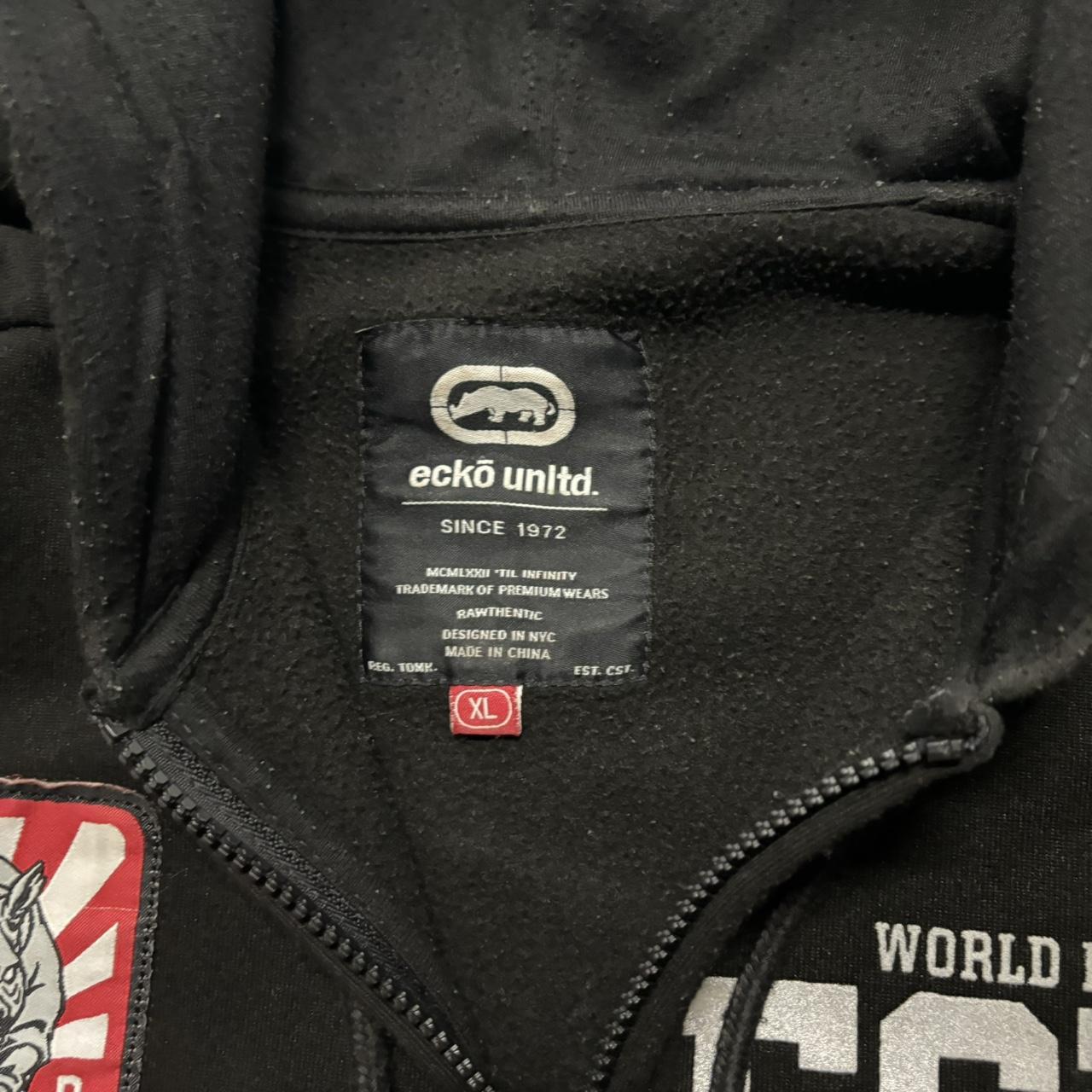 Vintage Y2K/2000s Grunge Black Ecko Unltd. Patchwork... - Depop