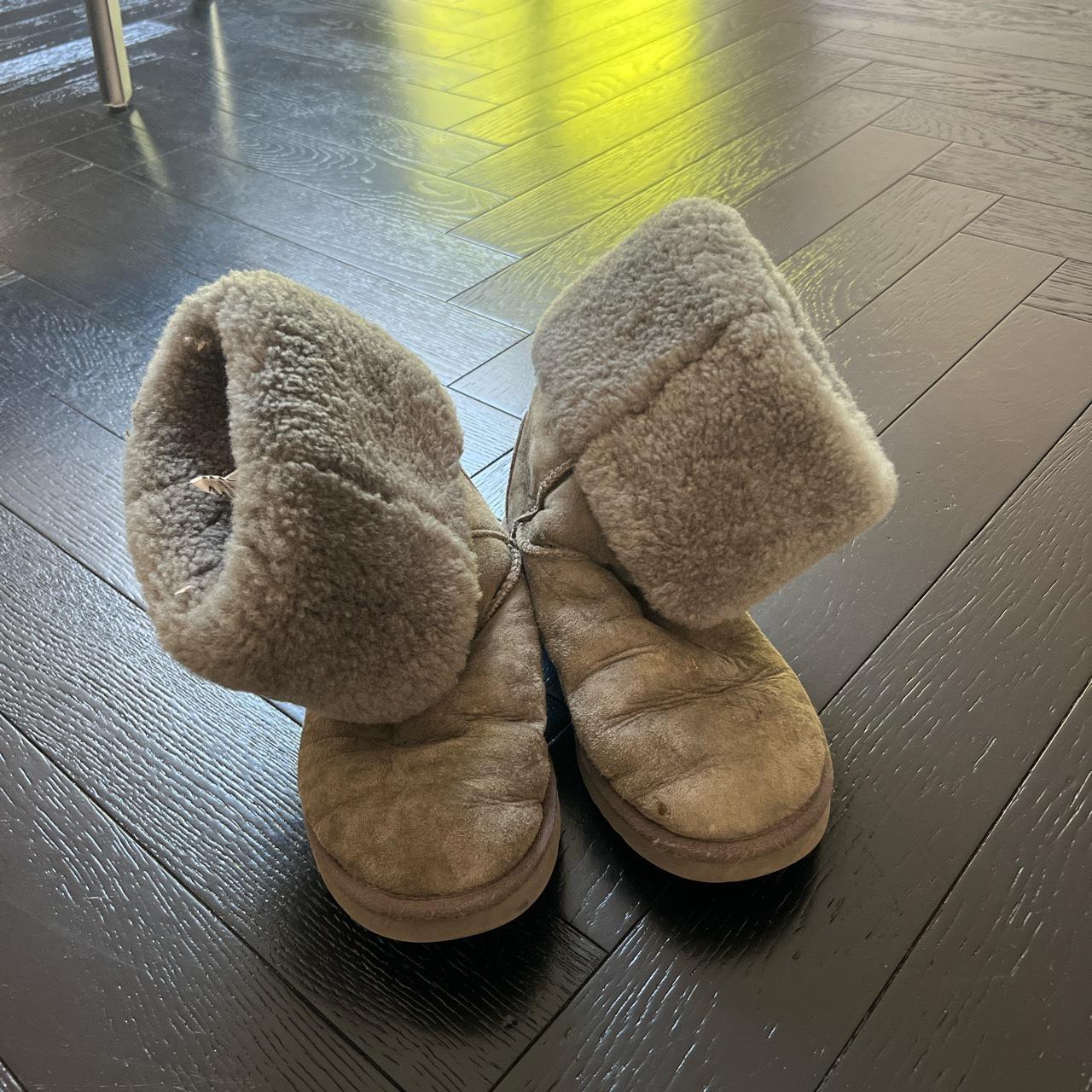 UGG Classic tall (folded over) Ugg boot in grey UK5.... - Depop