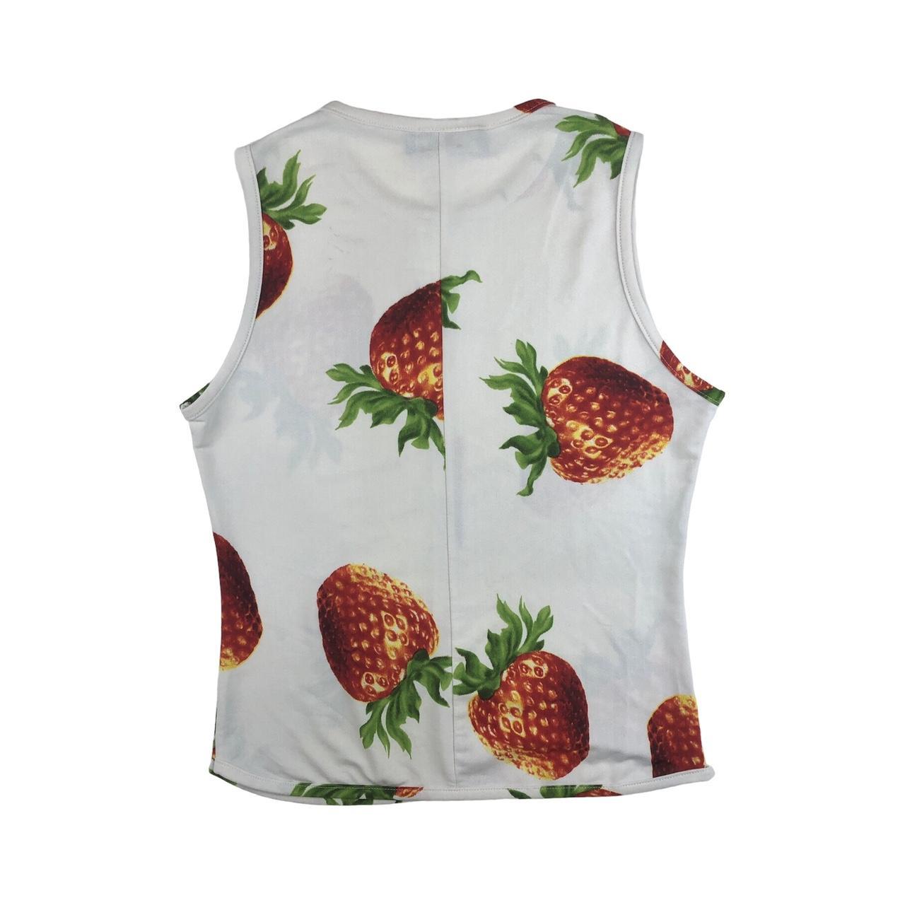 90s vintage graphic strawberry tank top 🍓 Cutest... - Depop