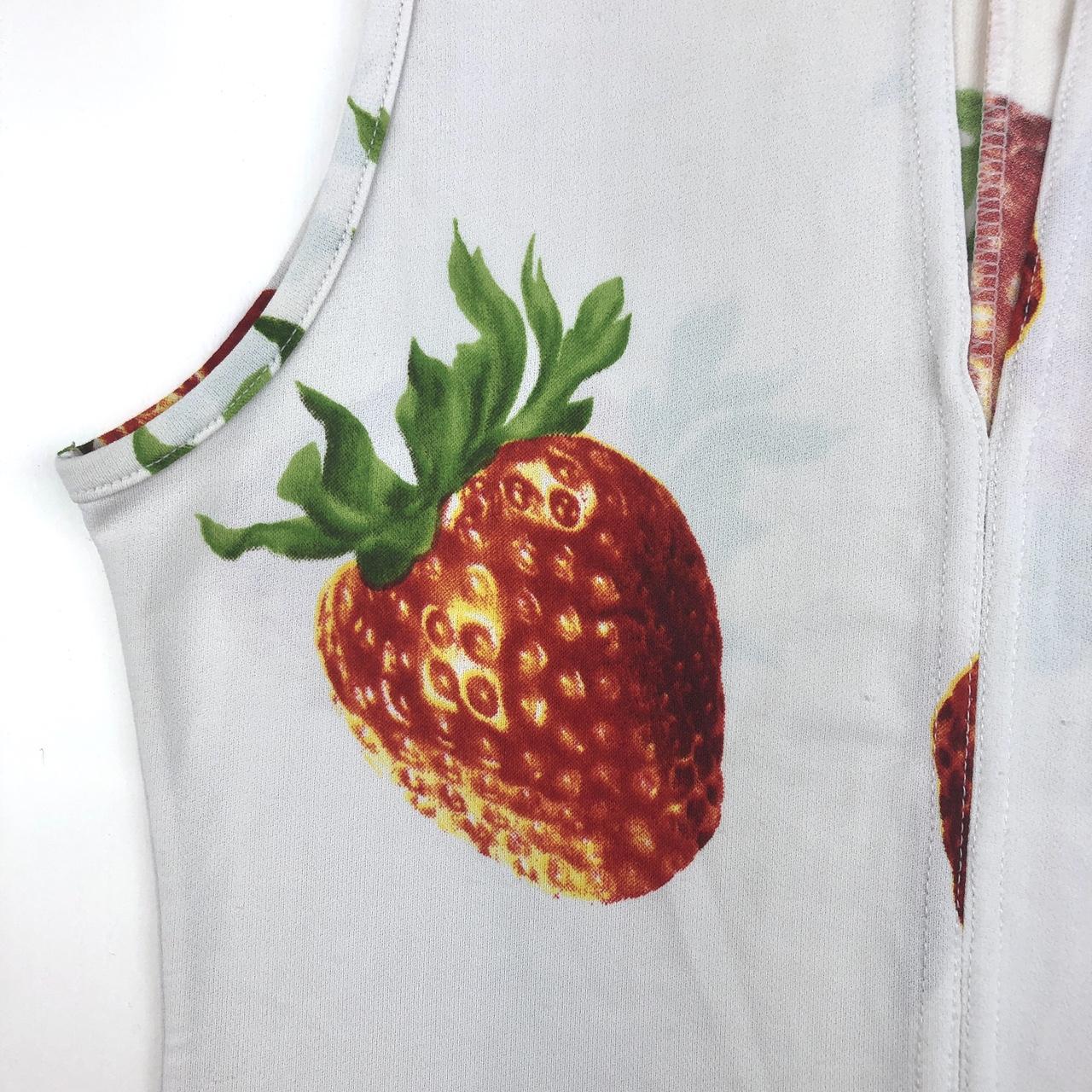90s vintage graphic strawberry tank top 🍓 Cutest... - Depop