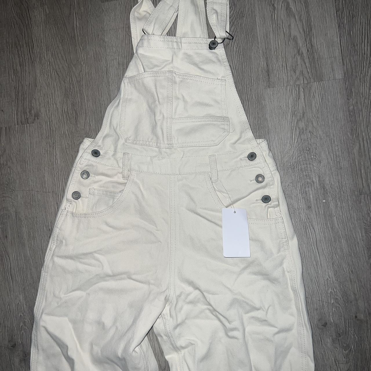 Brandy Melville Haley Overalls cream. never worn... - Depop