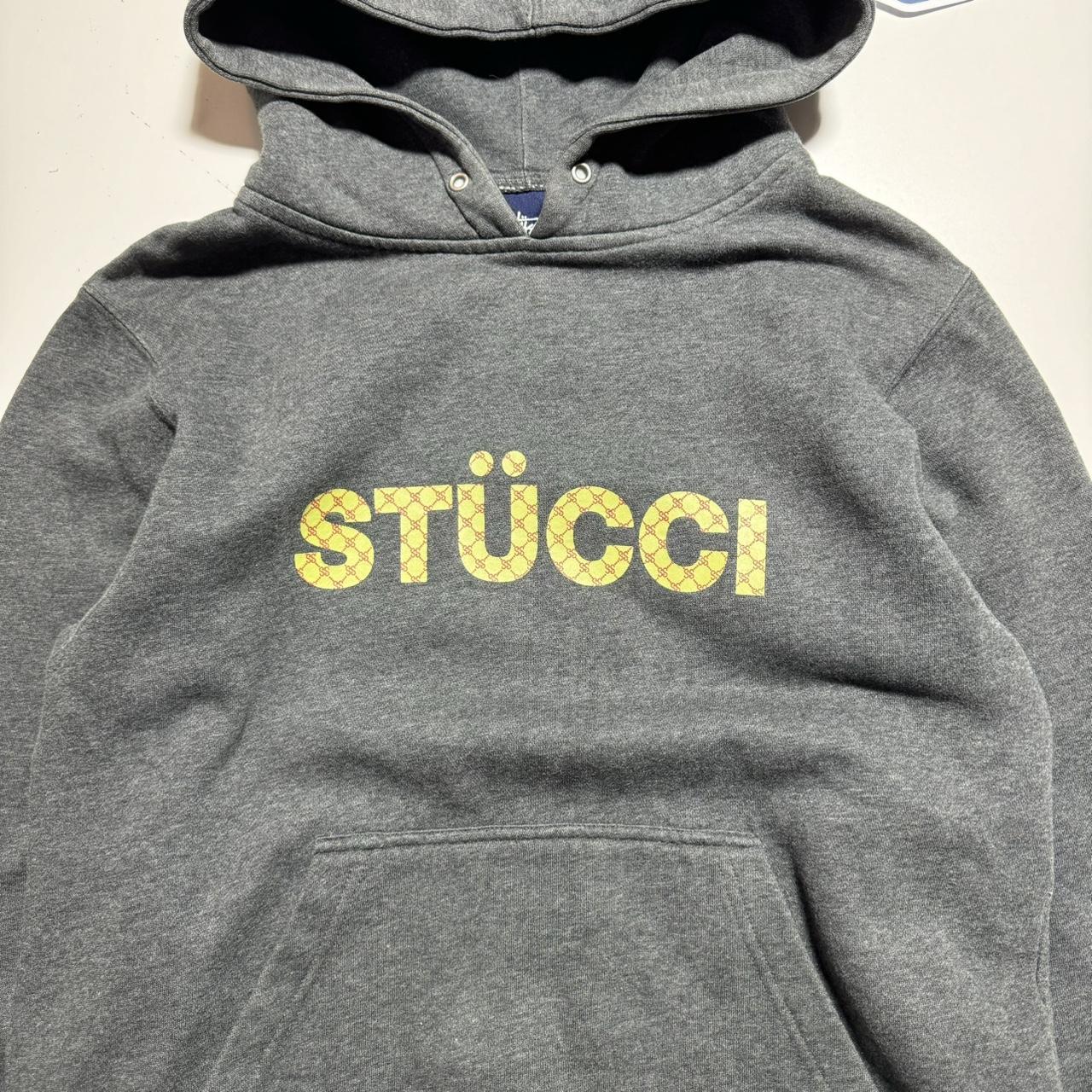 Stussy stucci monogram hoodie Size - small (21”... - Depop