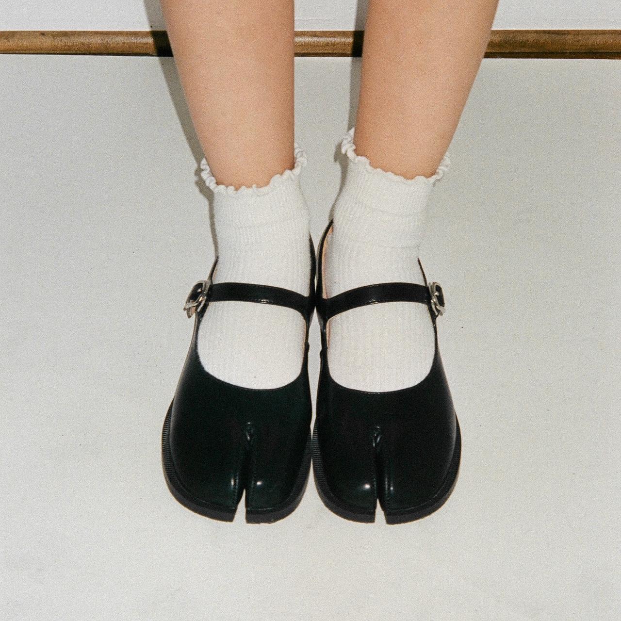 Black tabis w/ strap Genuine leather Branded... | Depop