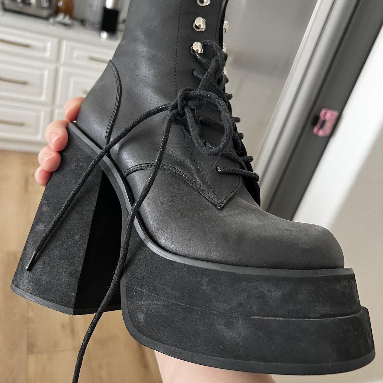 Unif brat boots size 7. Scuffing on the insides from... - Depop