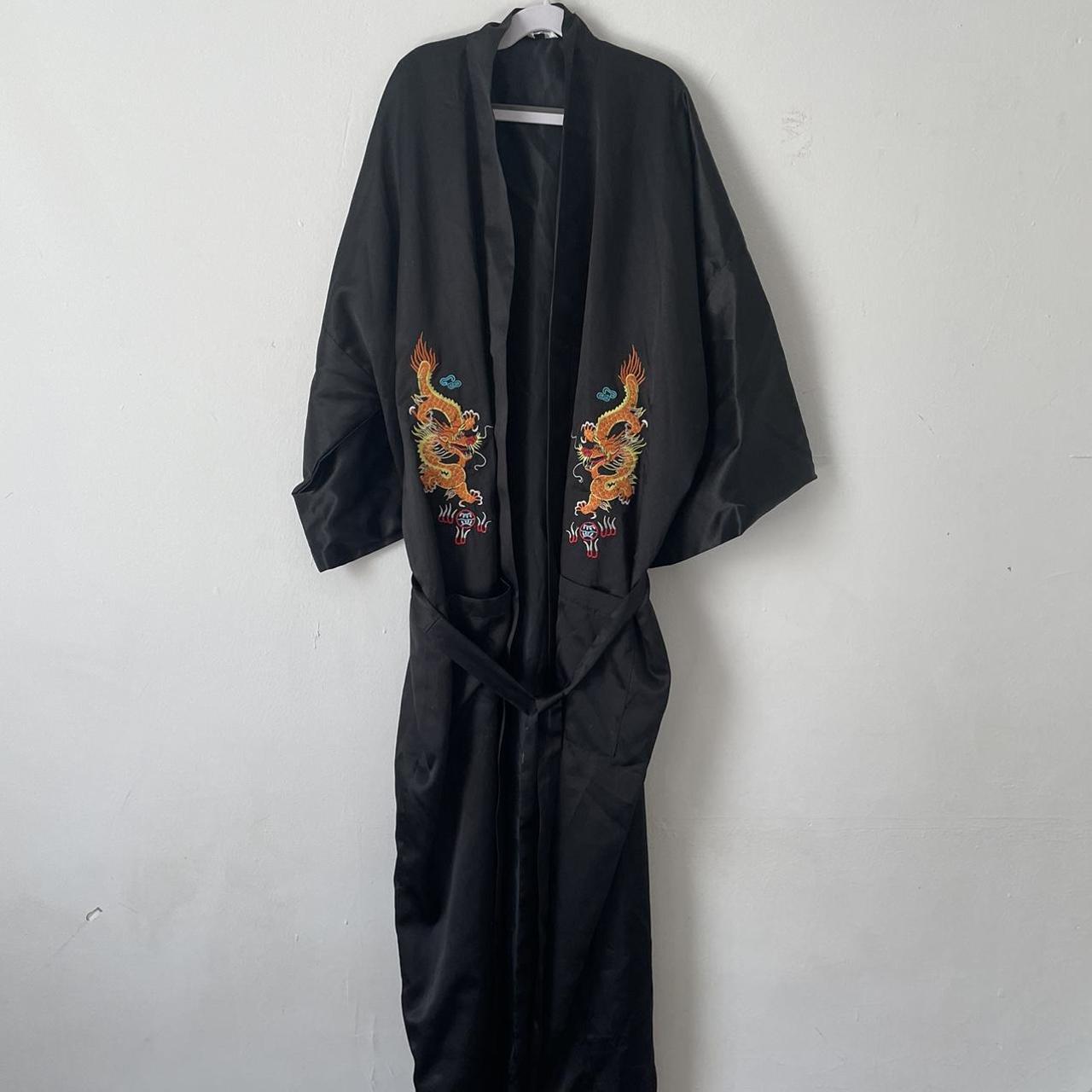 Men's Black and Orange Robe | Depop