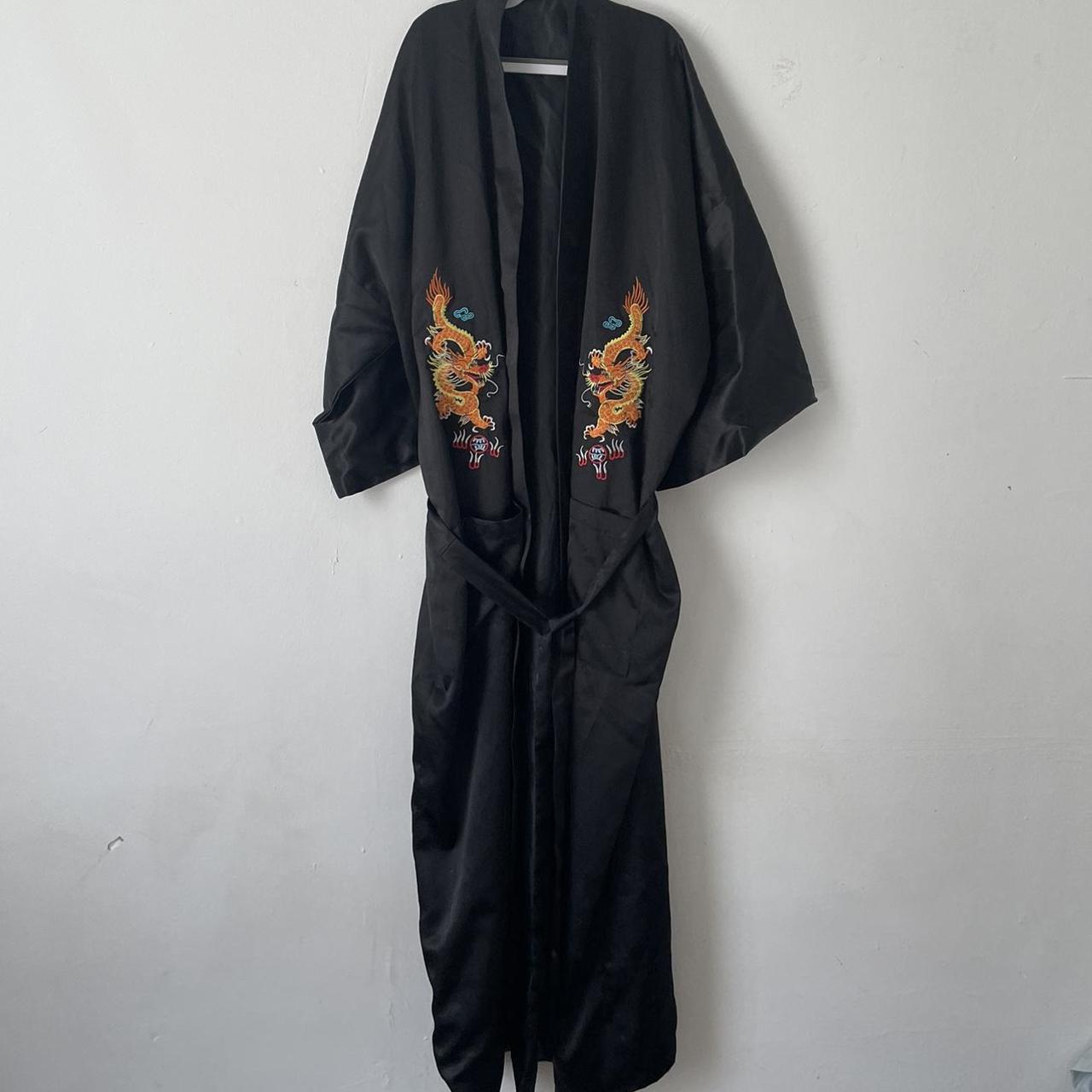 Men's Black and Orange Robe | Depop