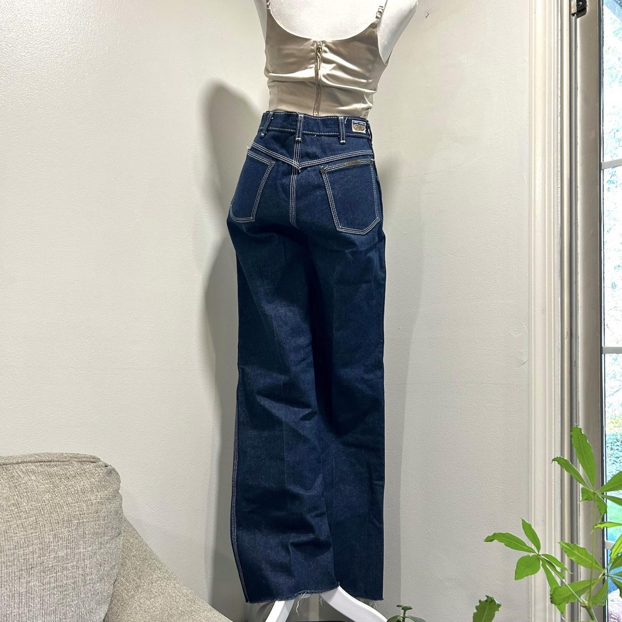 Retro 70’s-80’s Cut Off Flare Bell Bottom Jeans by... - Depop