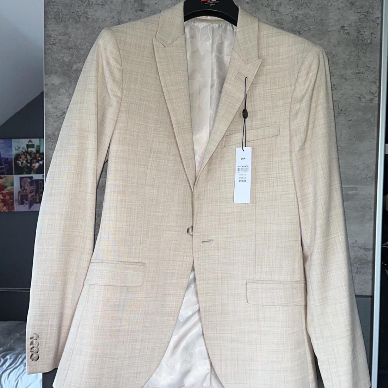 Top man cream blazer Never worn Rep 90 selling for... - Depop