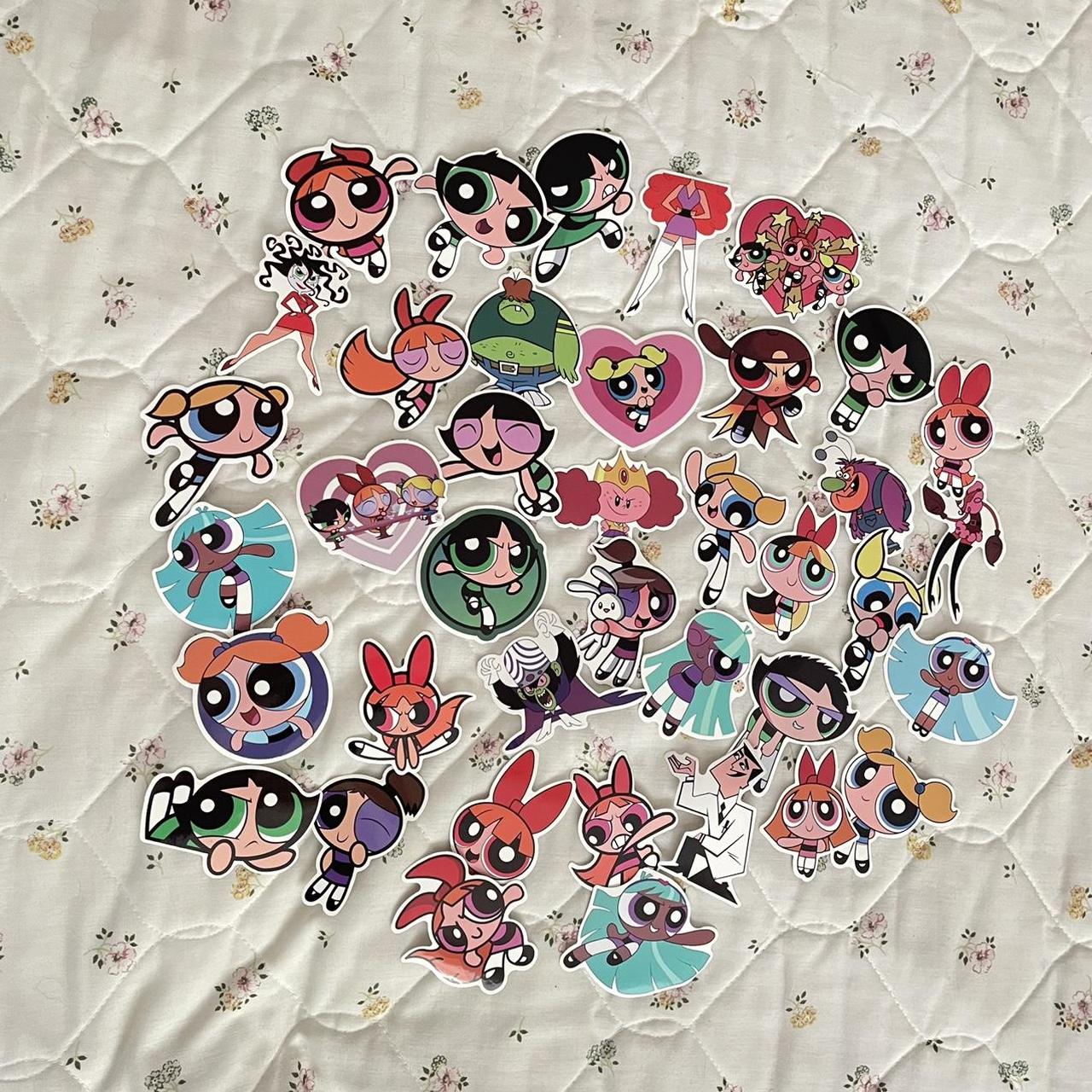 Bundle of Powerpuff girls stickers. You get all the... - Depop