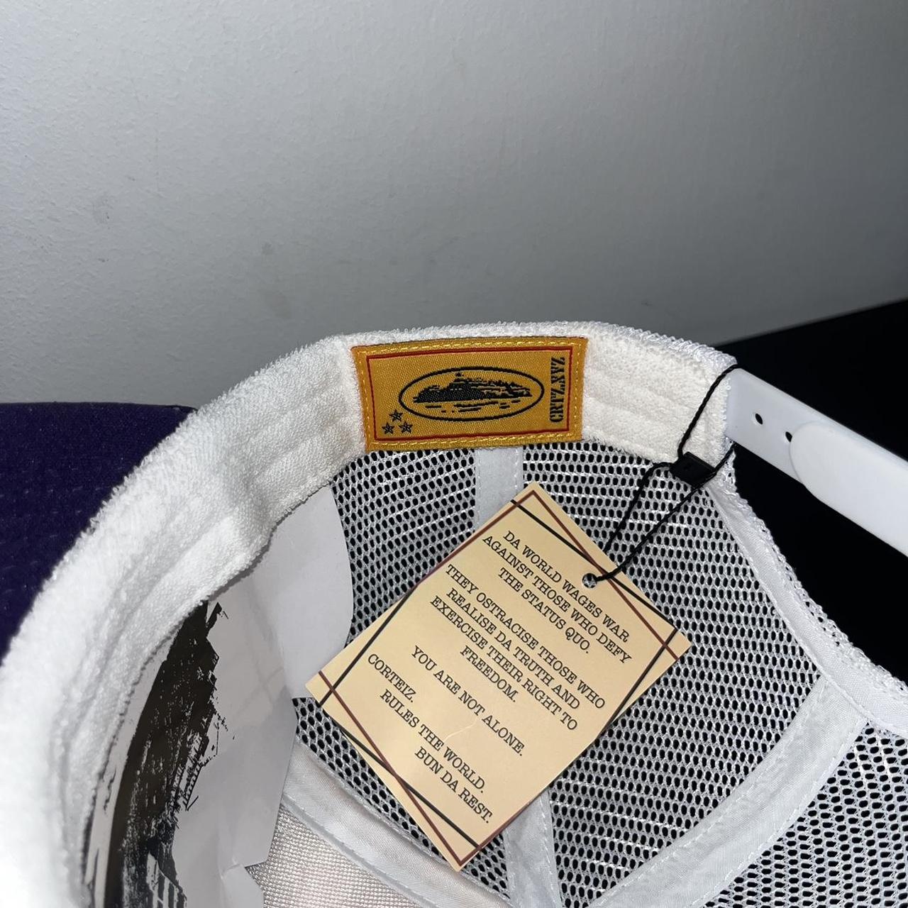 Corteiz Alcatraz Trucker Hat Yellow/Purple Rare... - Depop