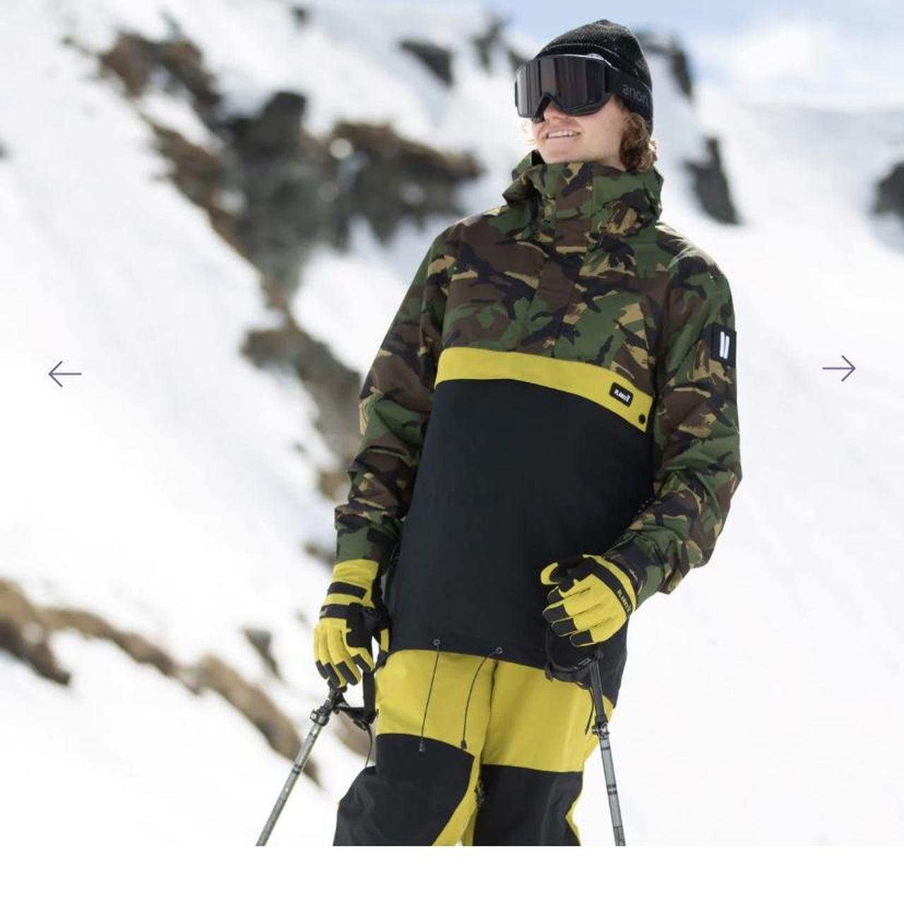 Men’s Ski Jacket Snowboard Jacket Planks Black and... - Depop