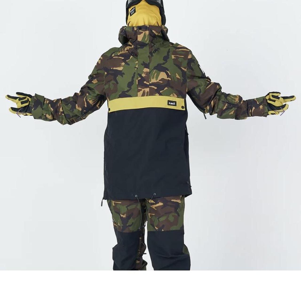 Men’s Ski Jacket Snowboard Jacket Planks Black and... - Depop