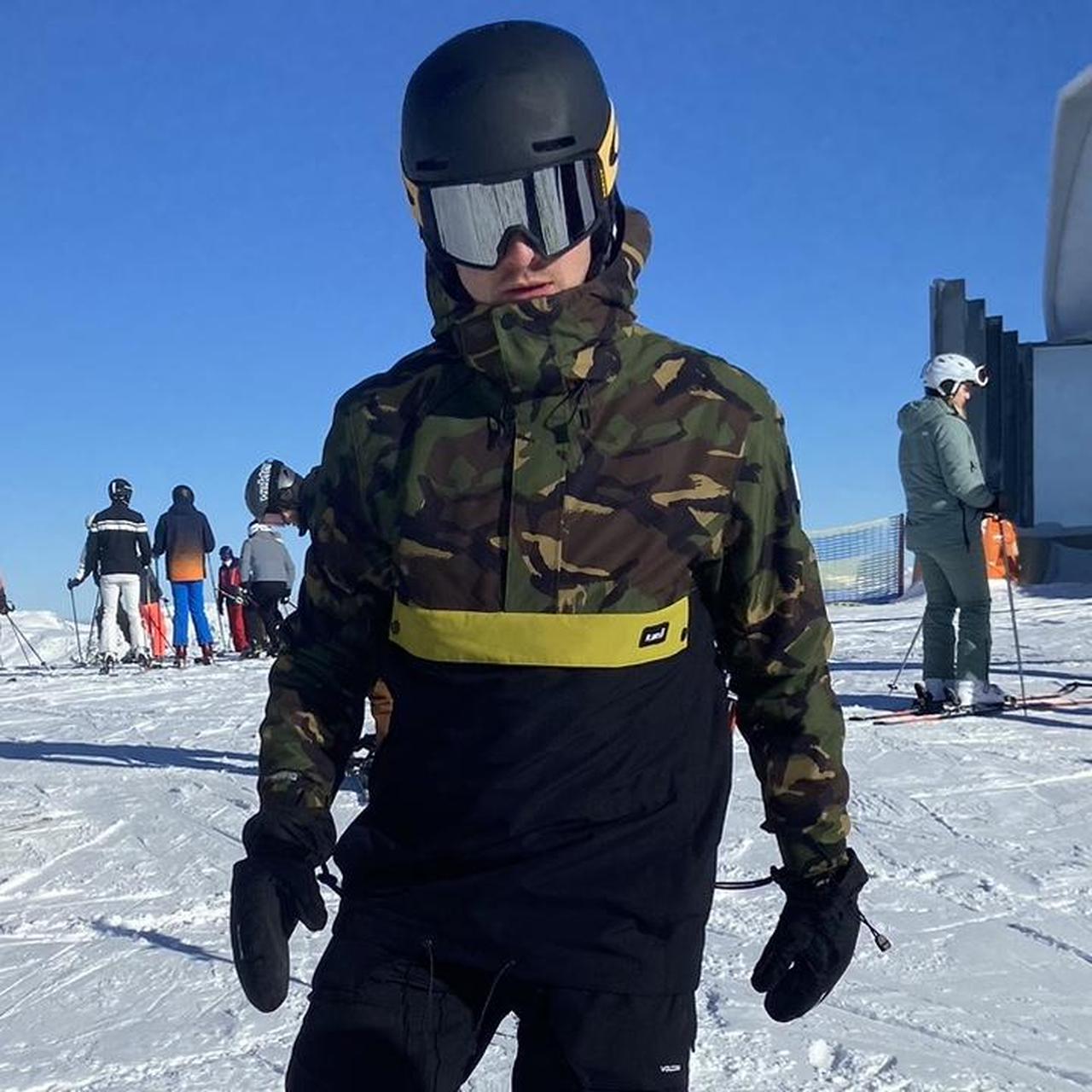 Men’s Ski Jacket Snowboard Jacket Planks Black and... - Depop