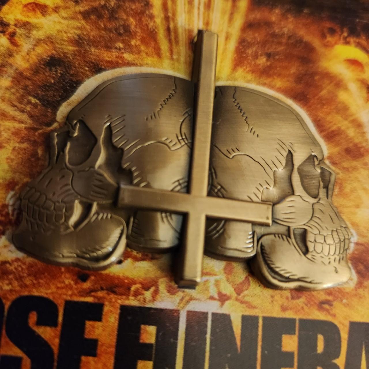 Rose funeral pin pincore gold version. Black dahlia... - Depop